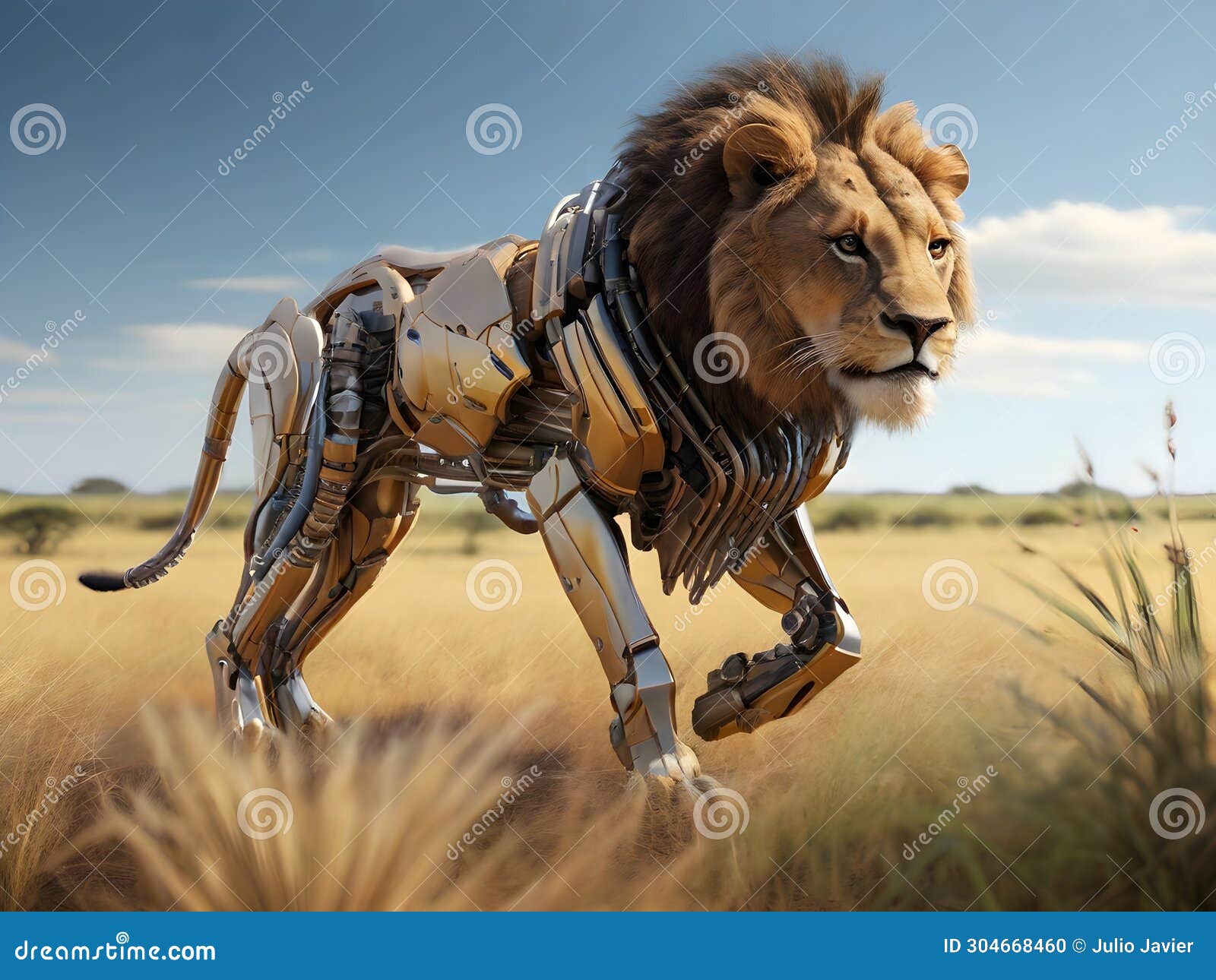 A Prototype Model of Bionic Lion Walking in the Vast Wild Stock ...