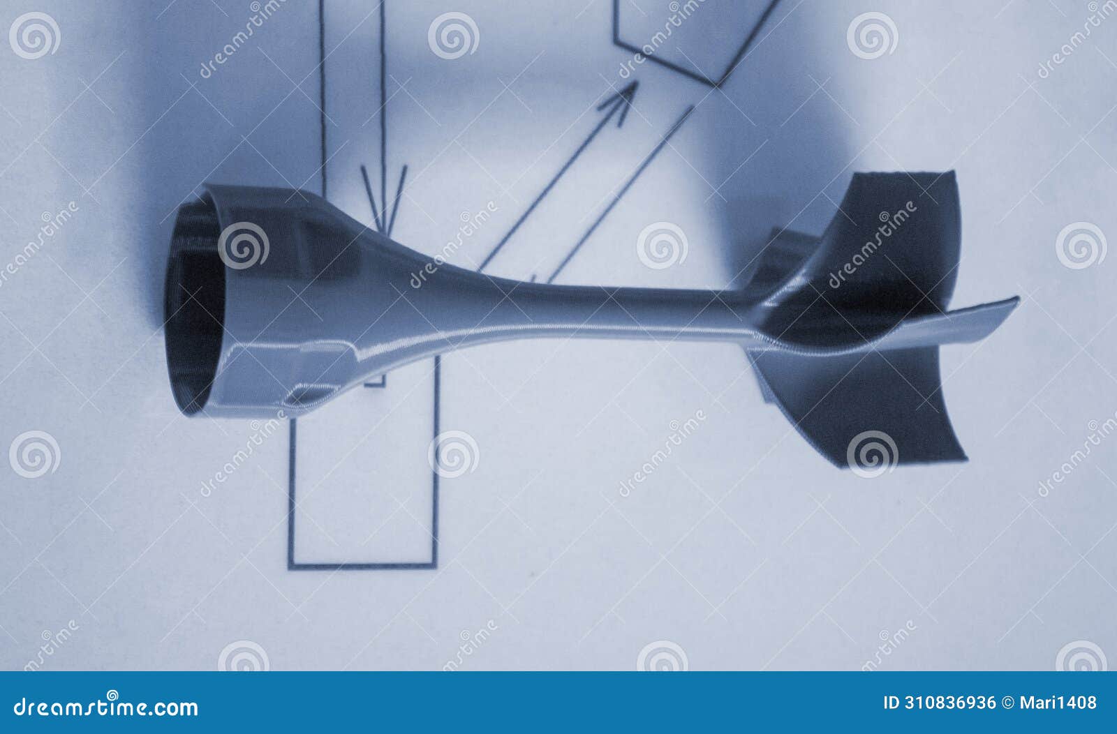 Prototype Model Tail Fins Rocket Bomb Tip Printed Small Multi-colored ...