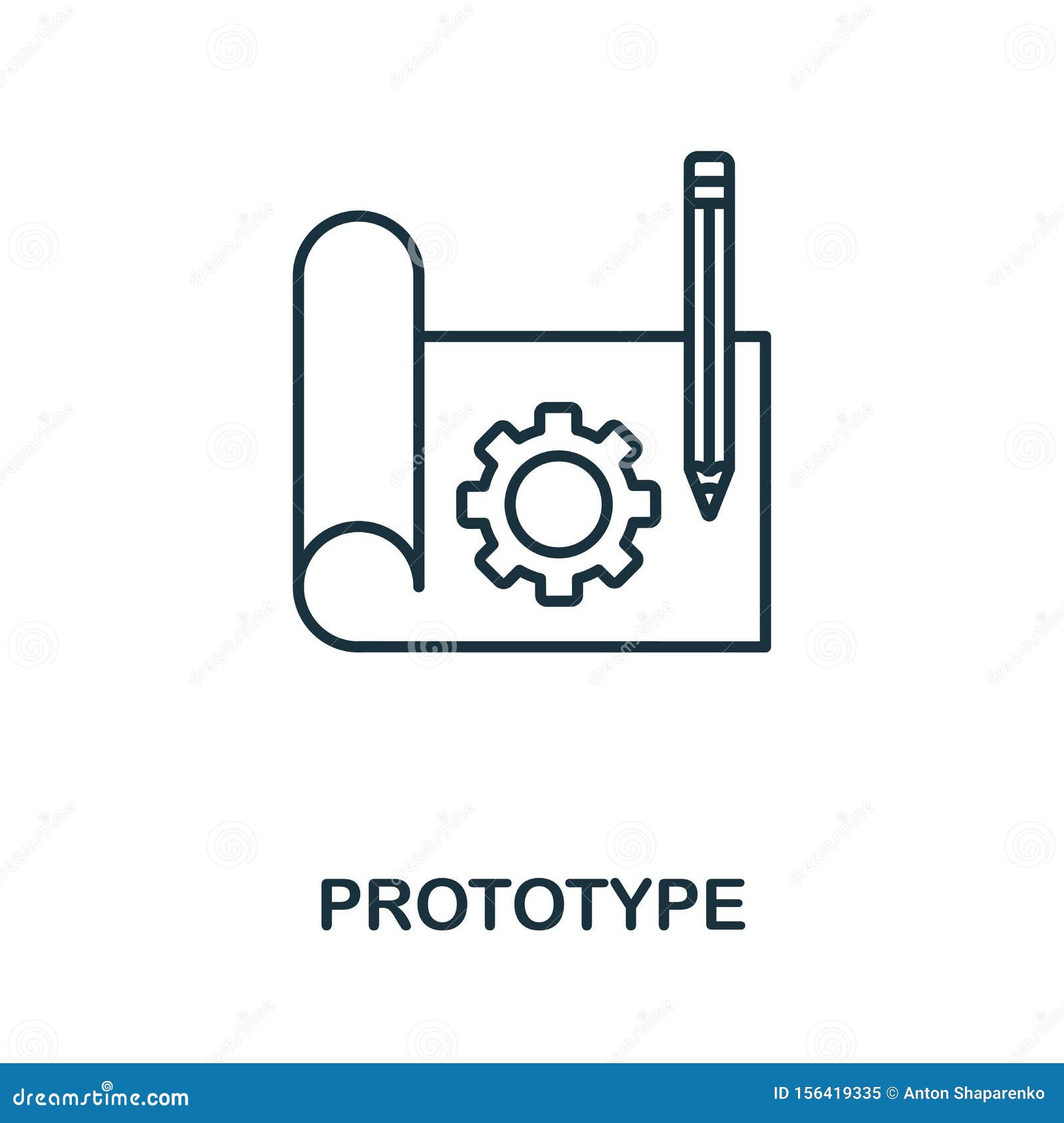 Prototype Outline Icon. Thin Style Design from Startup Icons Collection ...