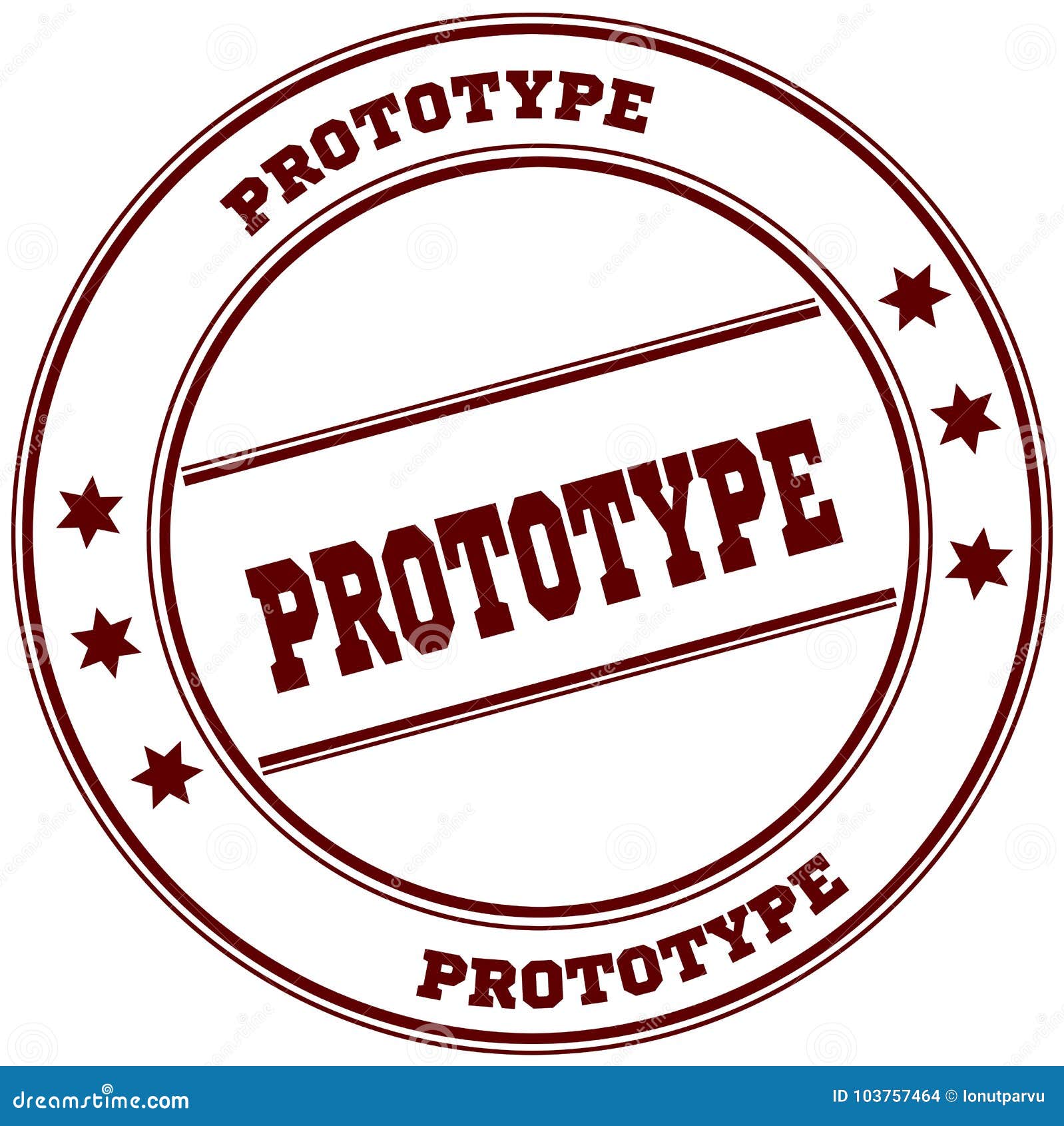PROTOTYPE simple red stamp stock illustration. Illustration of ...