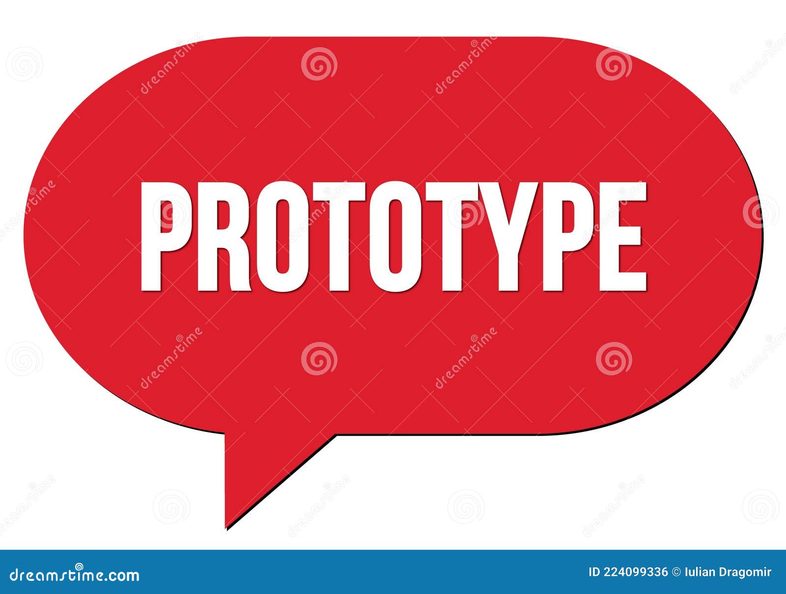 PROTOTYPE Text Written in a Red Speech Bubble Stock Illustration ...