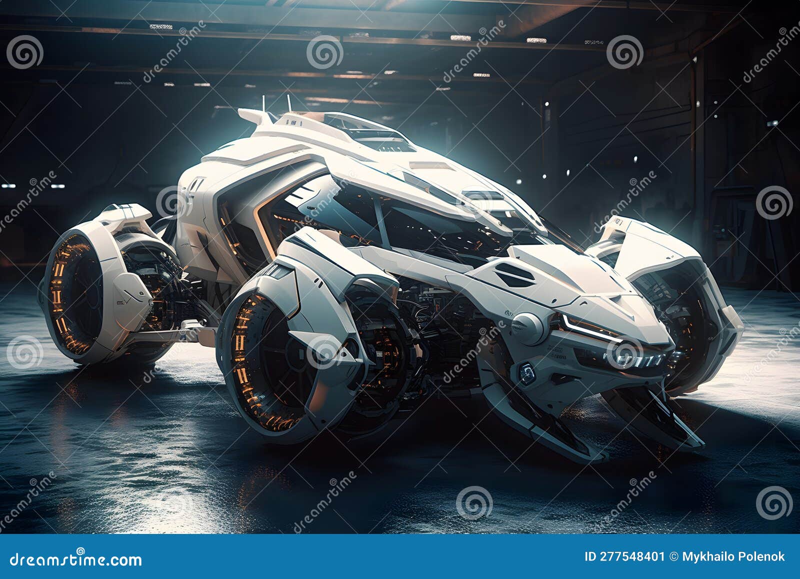 Prototype Vehicle of the Future. Neural Network AI Generated Stock ...