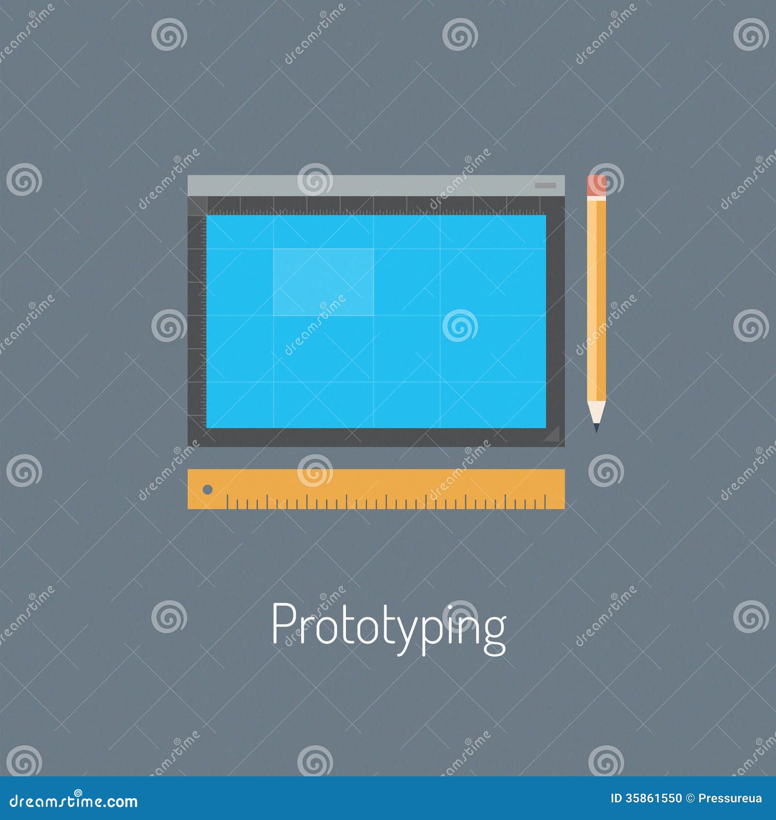 Prototyping Design Flat Illustration Stock Vector - Illustration of ...