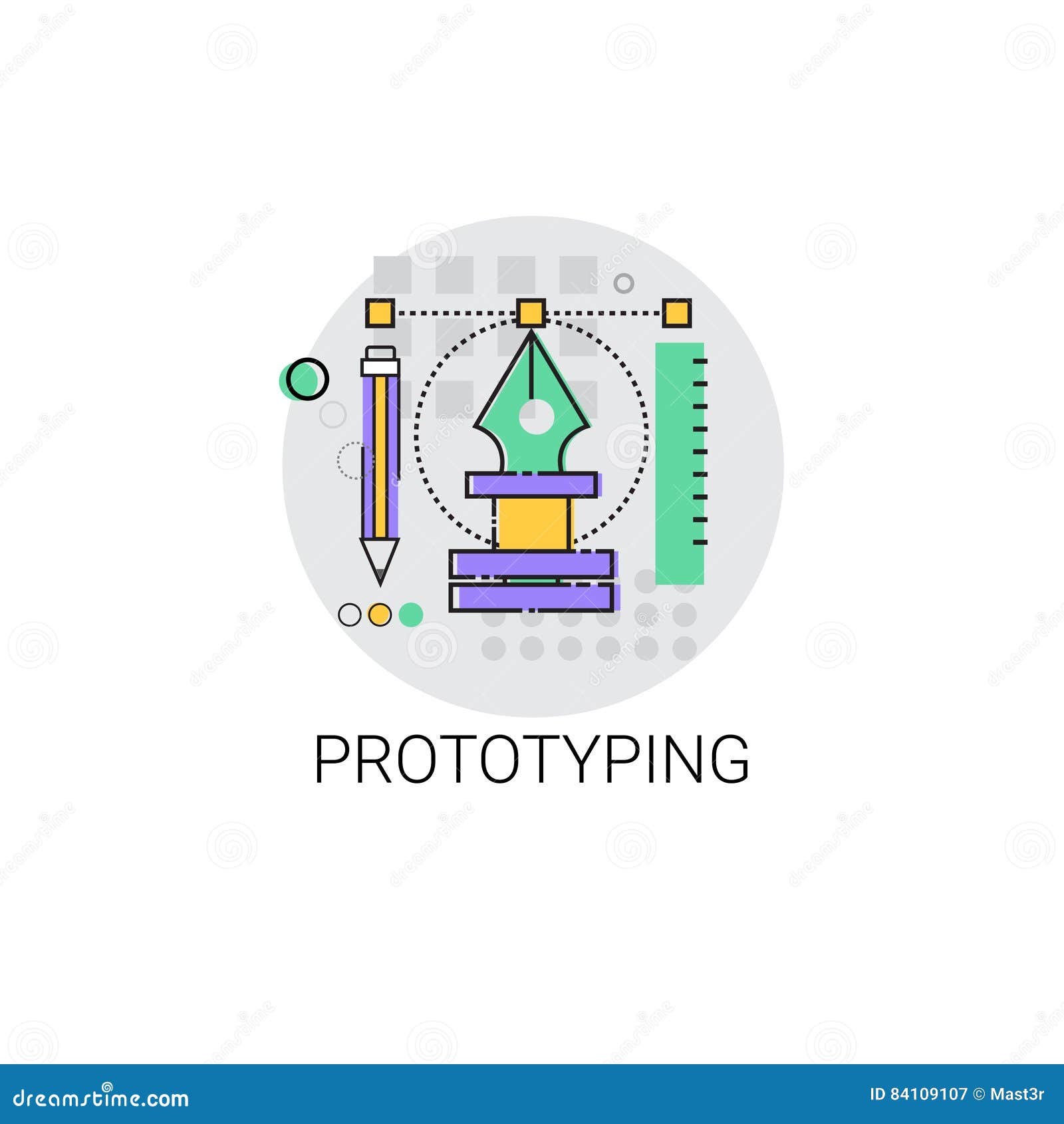 Prototyping Innovation Building Creation Icon Stock Vector ...