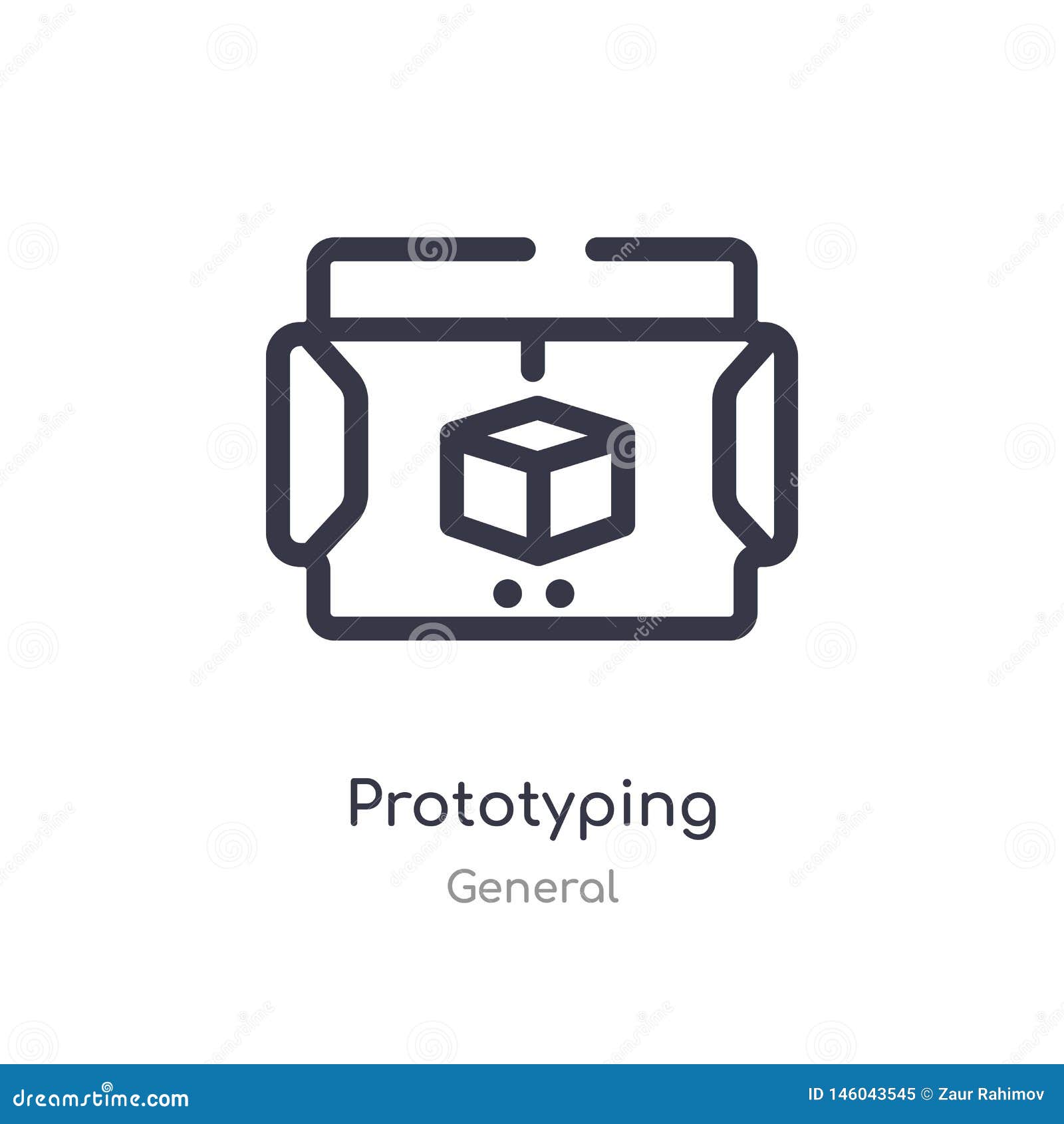 Prototyping Outline Icon. Isolated Line Vector Illustration from ...