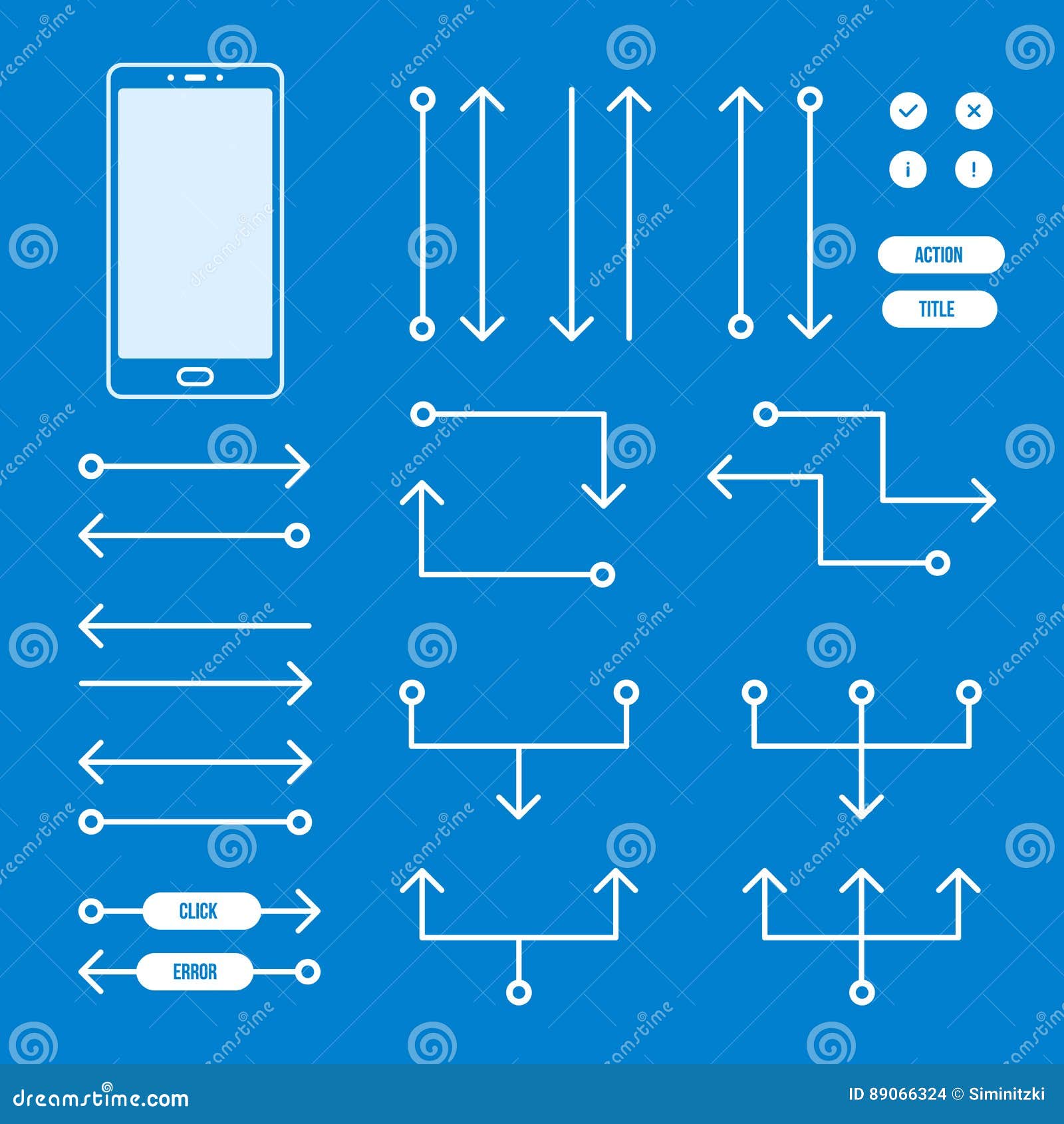 Prototyping Structure And Interactions Elements. Vector Illustration ...