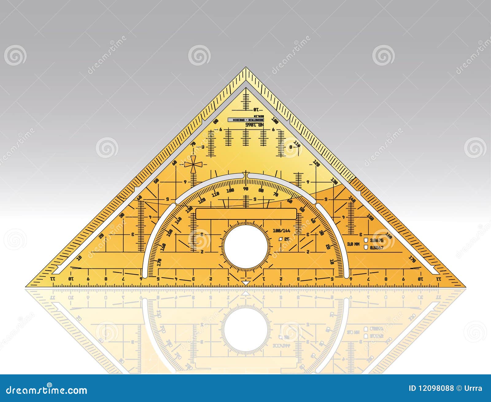 Protractor stock vector. Illustration of size, professional - 12098088