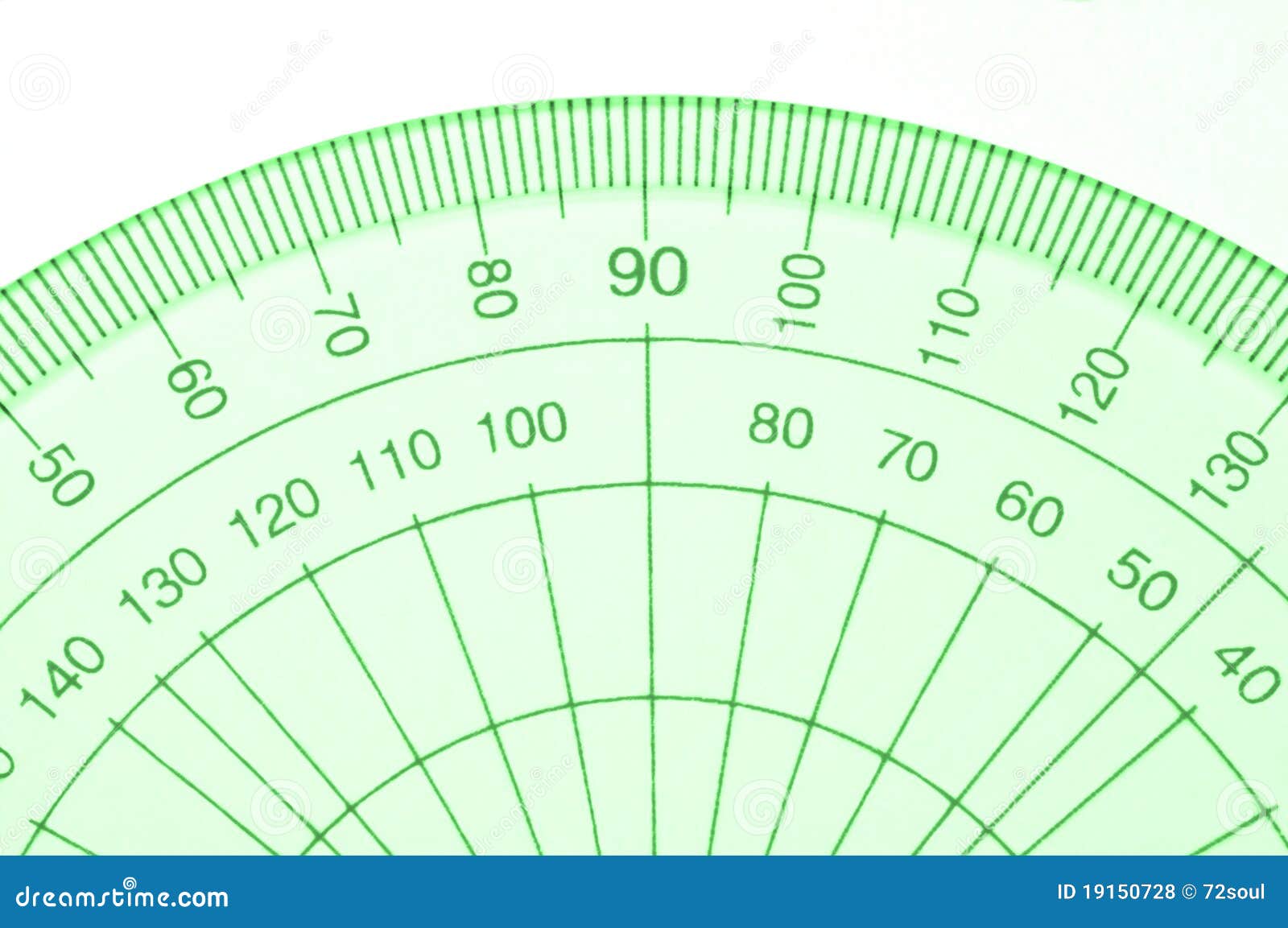 Close Up Of Protractor For Measuring Degrees Isolated On White ...