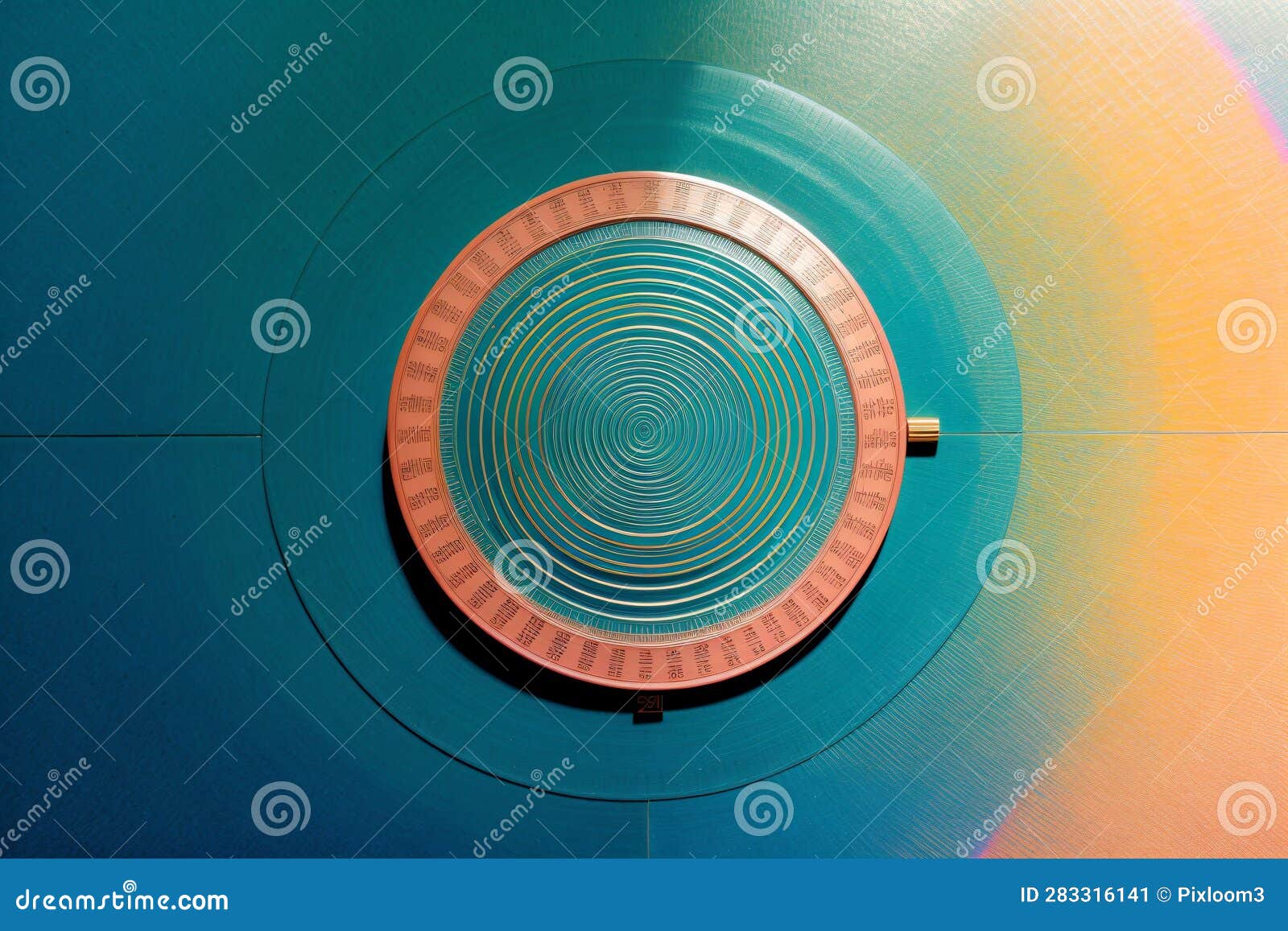 A Protractor Bending into a Circular Rainbow Stock Illustration ...