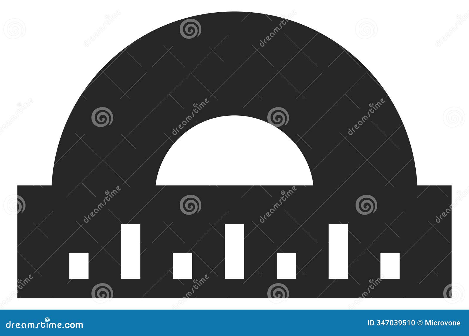 Protractor Black Icon. Angle Measurement. Geometry Tool Vector ...