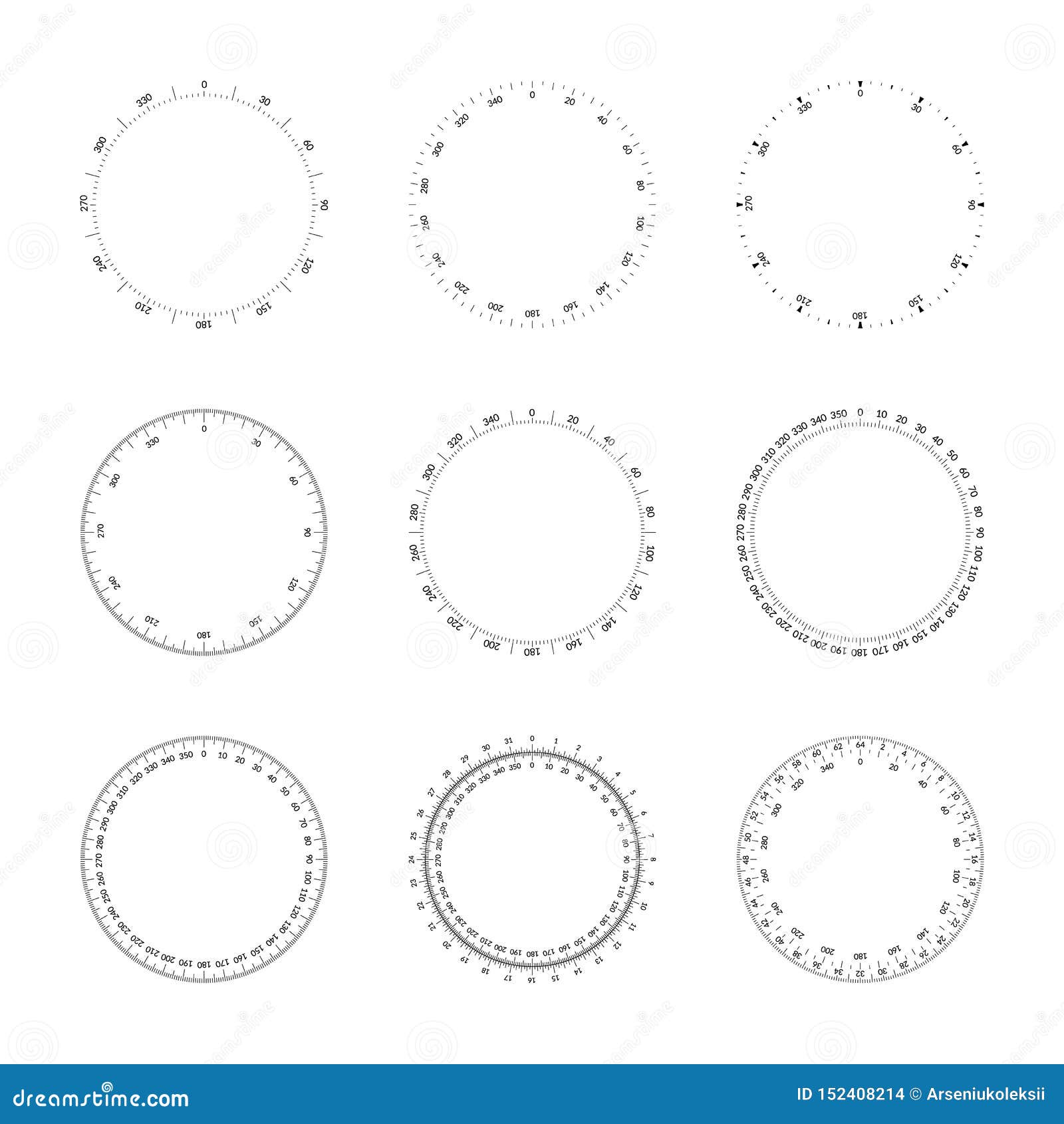 Protractor Circular Scale Bar Overlay Vector Illustration ... Protractor Circular Scale Bar Overlay Vector Illustration ...