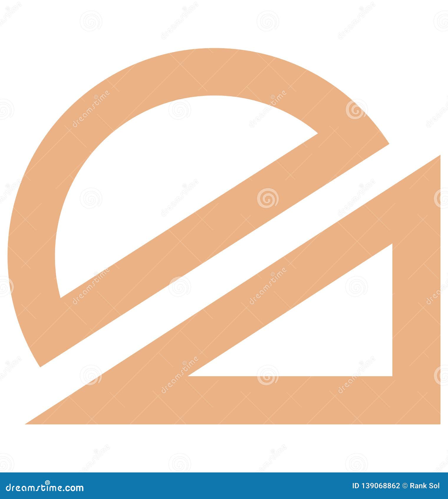 Protractor Color Icon. Ruler For Measuring Degree Symbol, Gradient ...