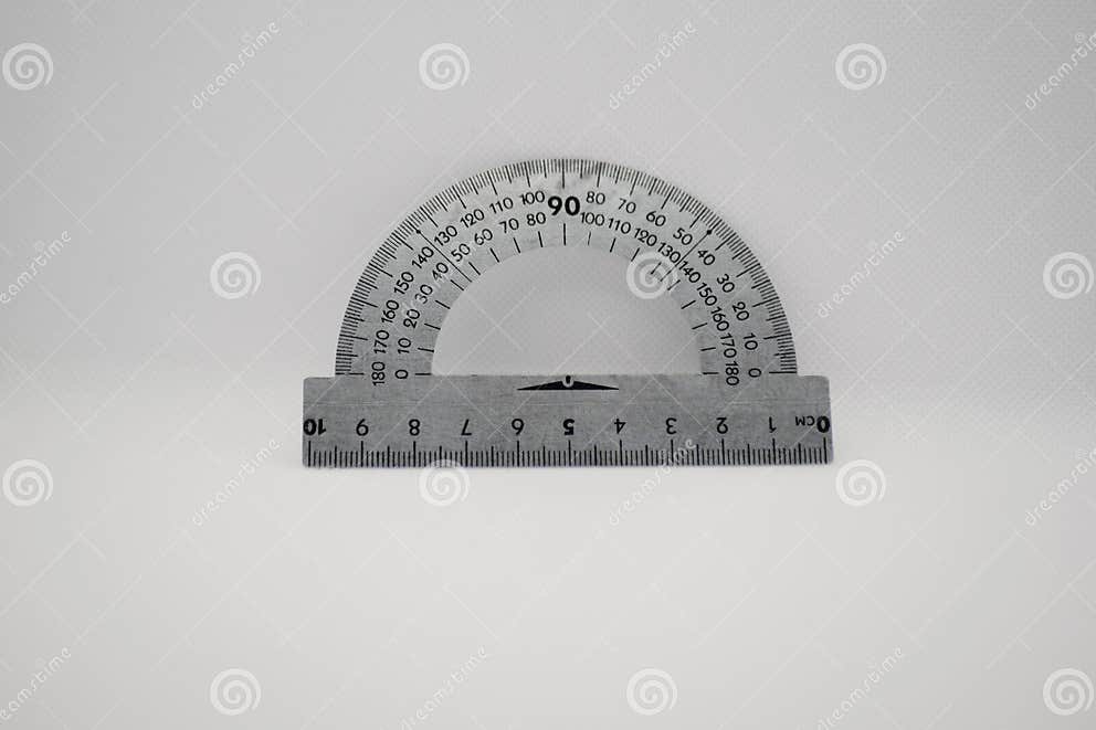 A Protractor Displaying the Number 90 Which Indicates Right Angles ...