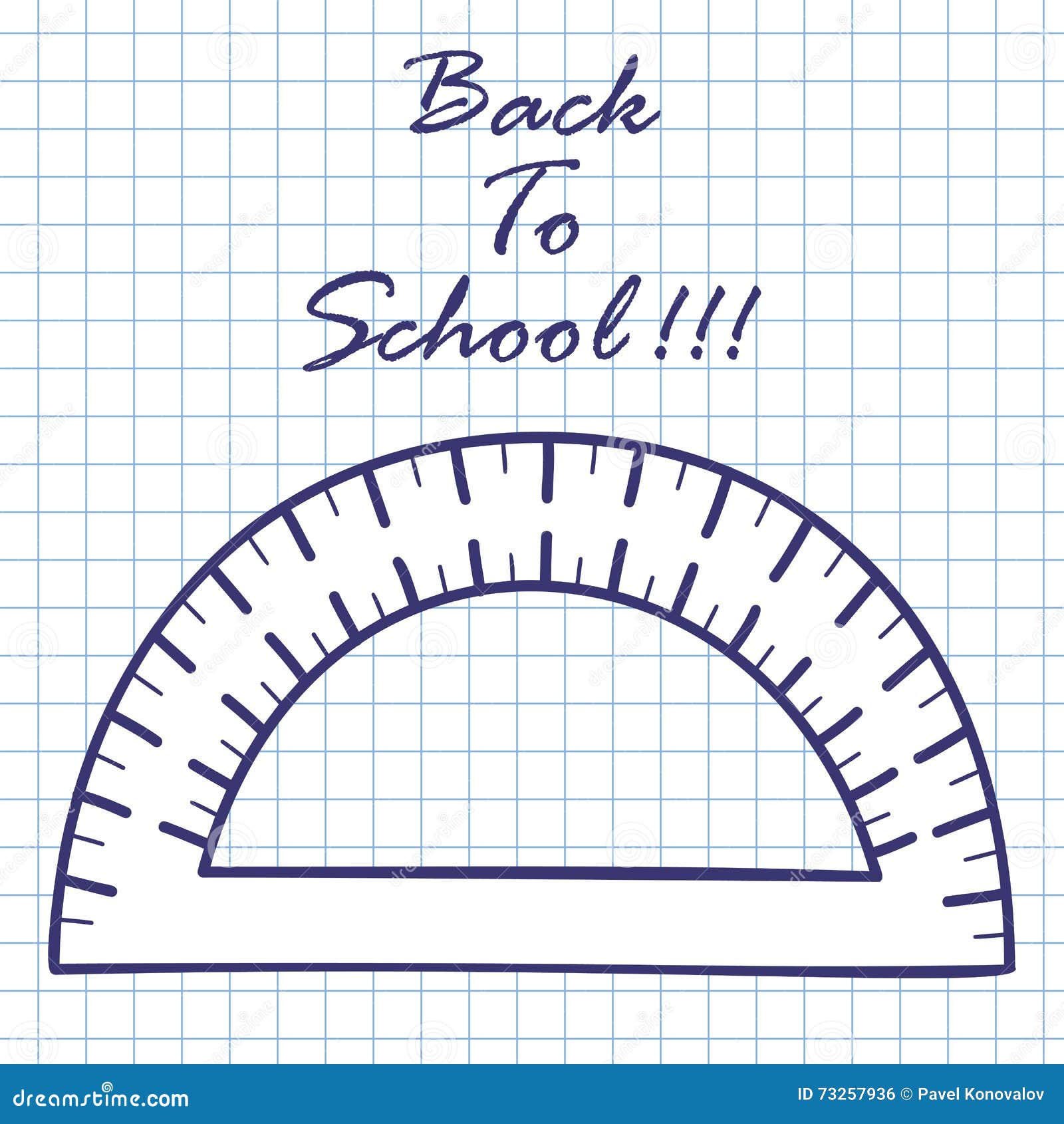 Protractor stock vector. Illustration of hand, cartoon - 73257936