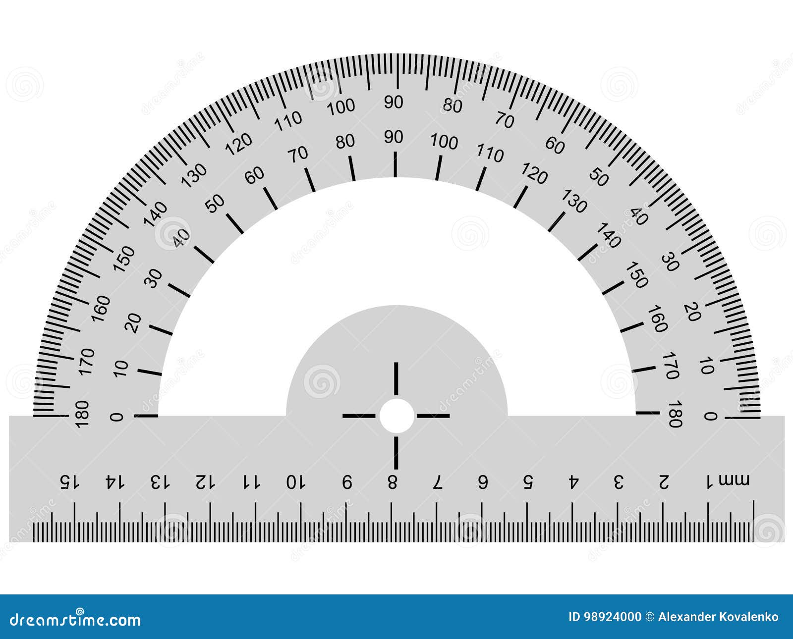 Protractor, Geometrical Instrument Stock Vector - Illustration of ...