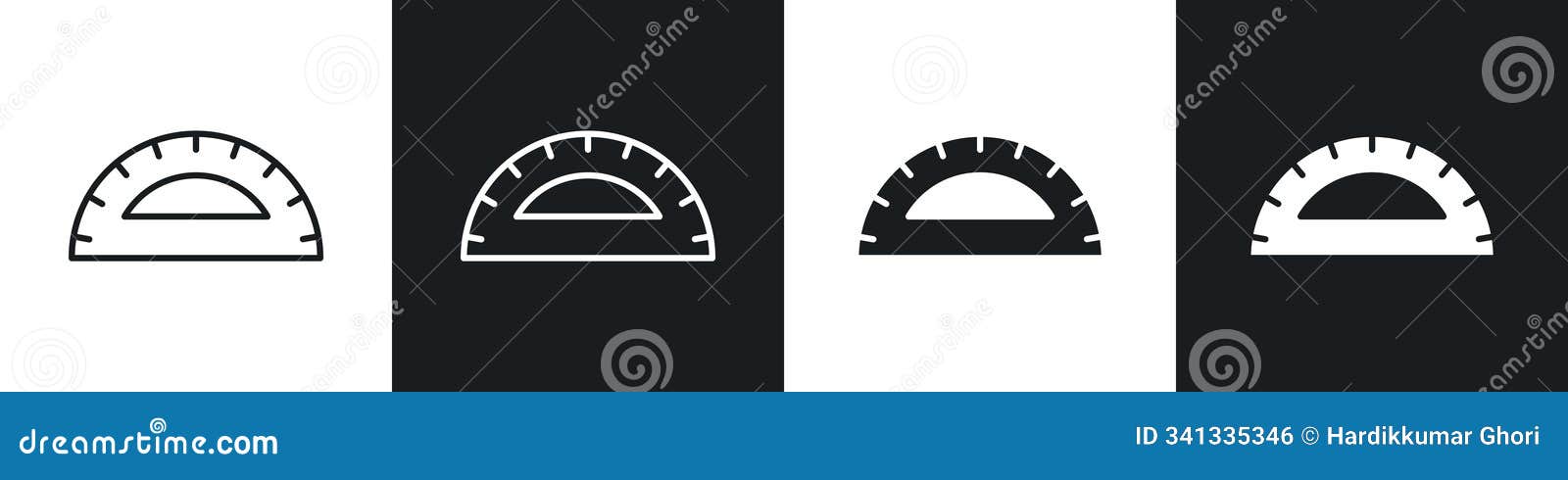 Protractor Icon Vector Isolated On White Background, Protractor Sign , Sign And Symbols In Thin ...
