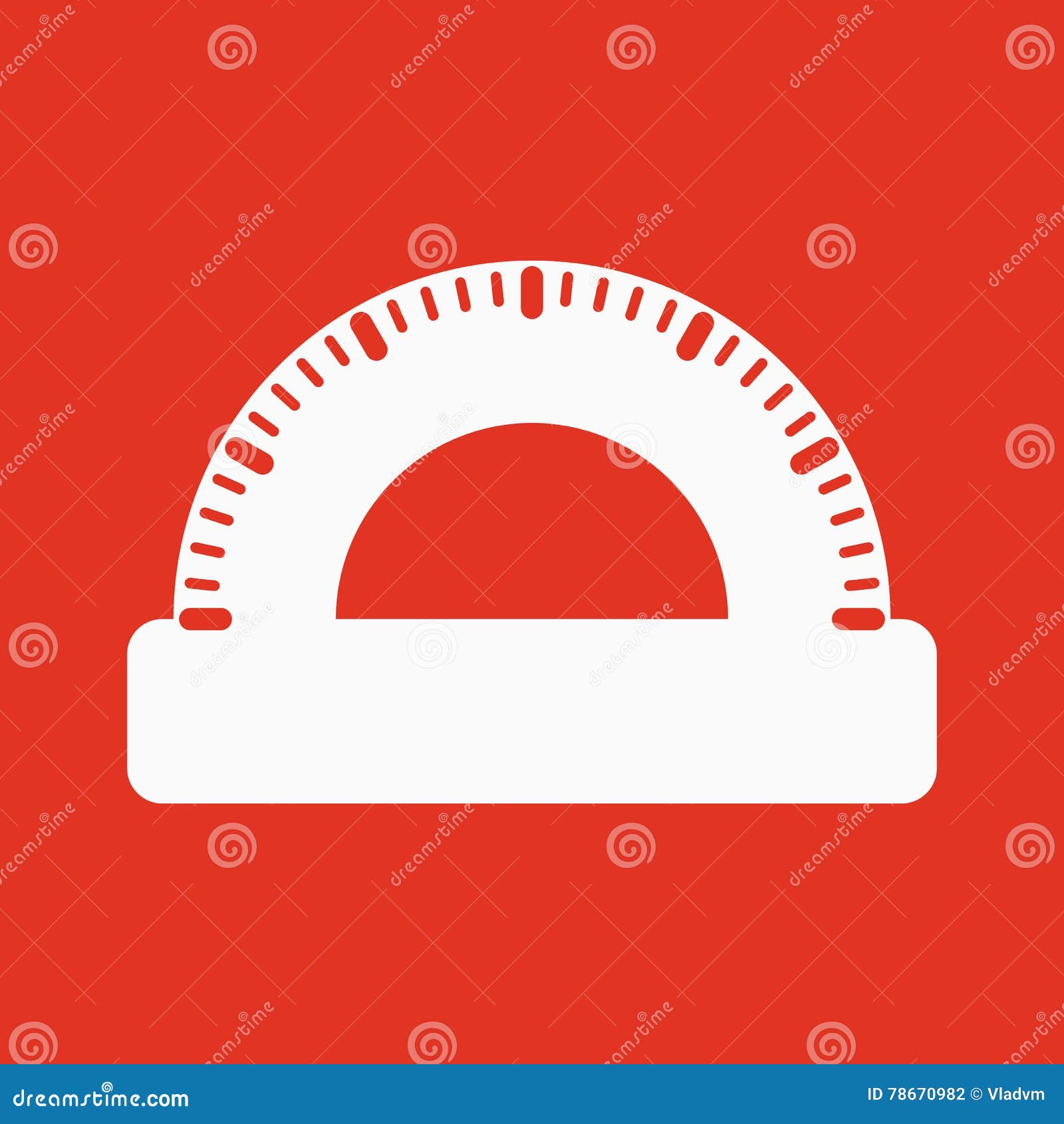 The protractor icon stock vector. Illustration of graphic - 78670982