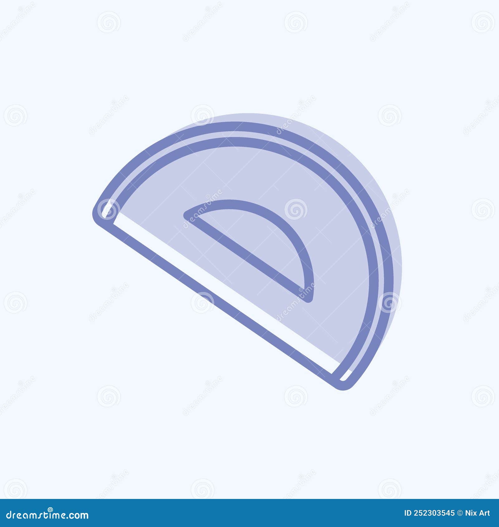 Protractor Icon in Trendy Two Tone Style Isolated on Soft Blue ...