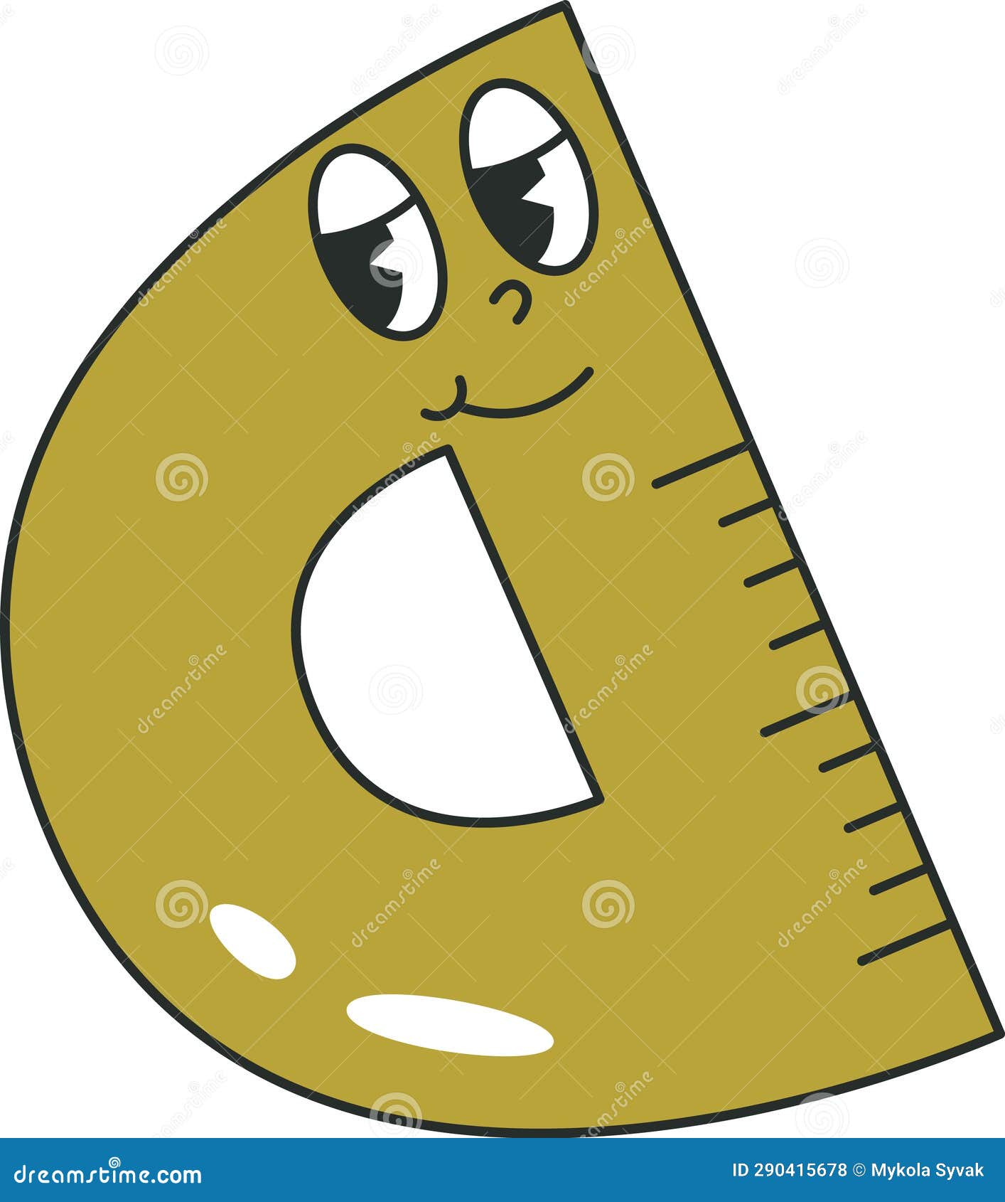 Protractor Instrument Character Stock Illustration - Illustration of ...