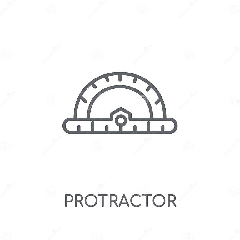 Protractor Linear Icon. Modern Outline Protractor Logo Concept O Stock ...
