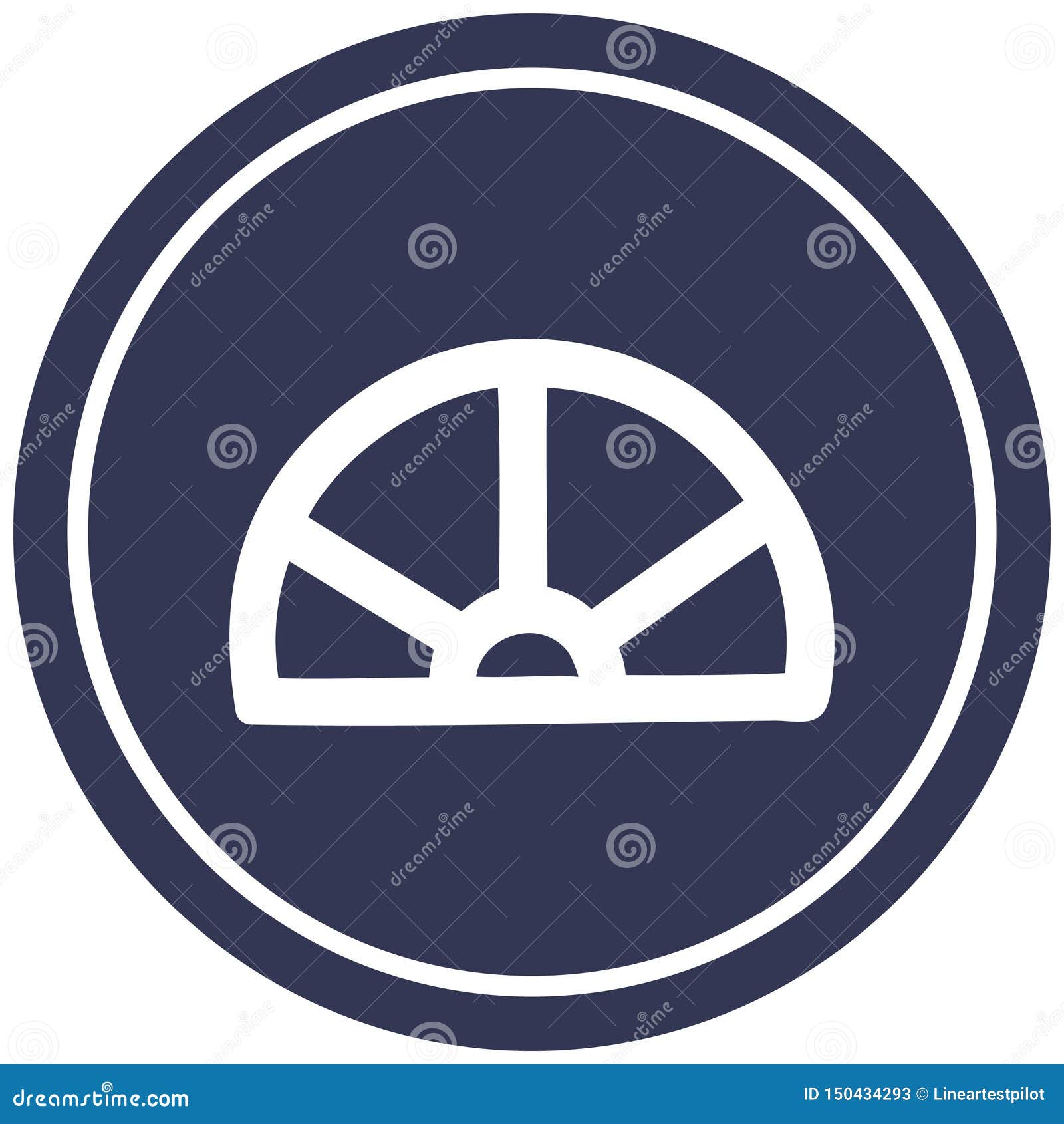 Protractor Circular Scale Bar Overlay Vector Illustration ...