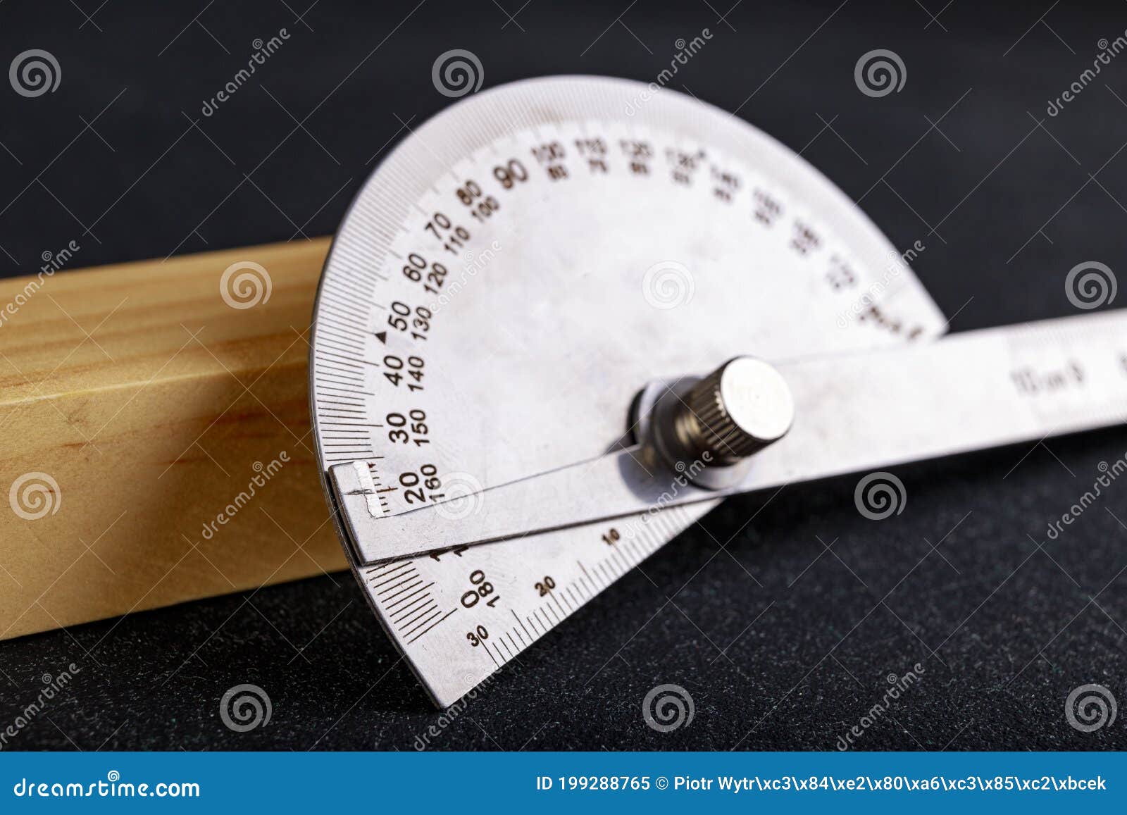 A Protractor for Measuring Angles in a Carpentry Workshop. Accessories ...