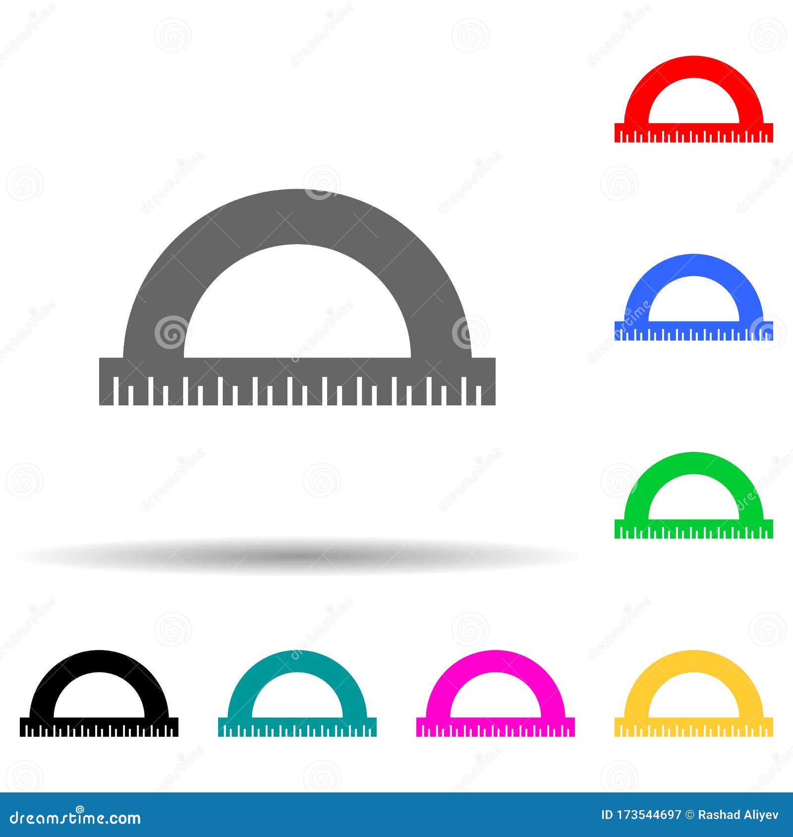 Protractor Multi Color Style Icon. Simple Glyph, Flat Vector of ... Protractor Multi Color Style Icon. Simple Glyph, Flat Vector of ...