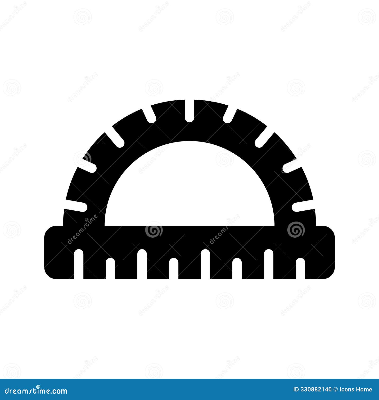 Protractor stock vector. Illustration of graphic, silhouette - 330882140