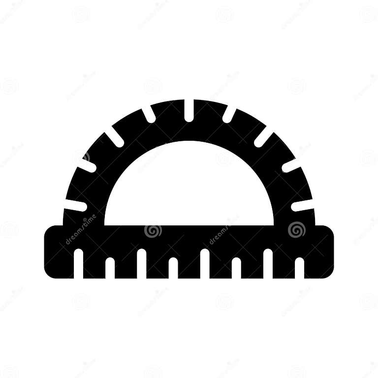 Protractor stock vector. Illustration of graphic, silhouette - 330882140
