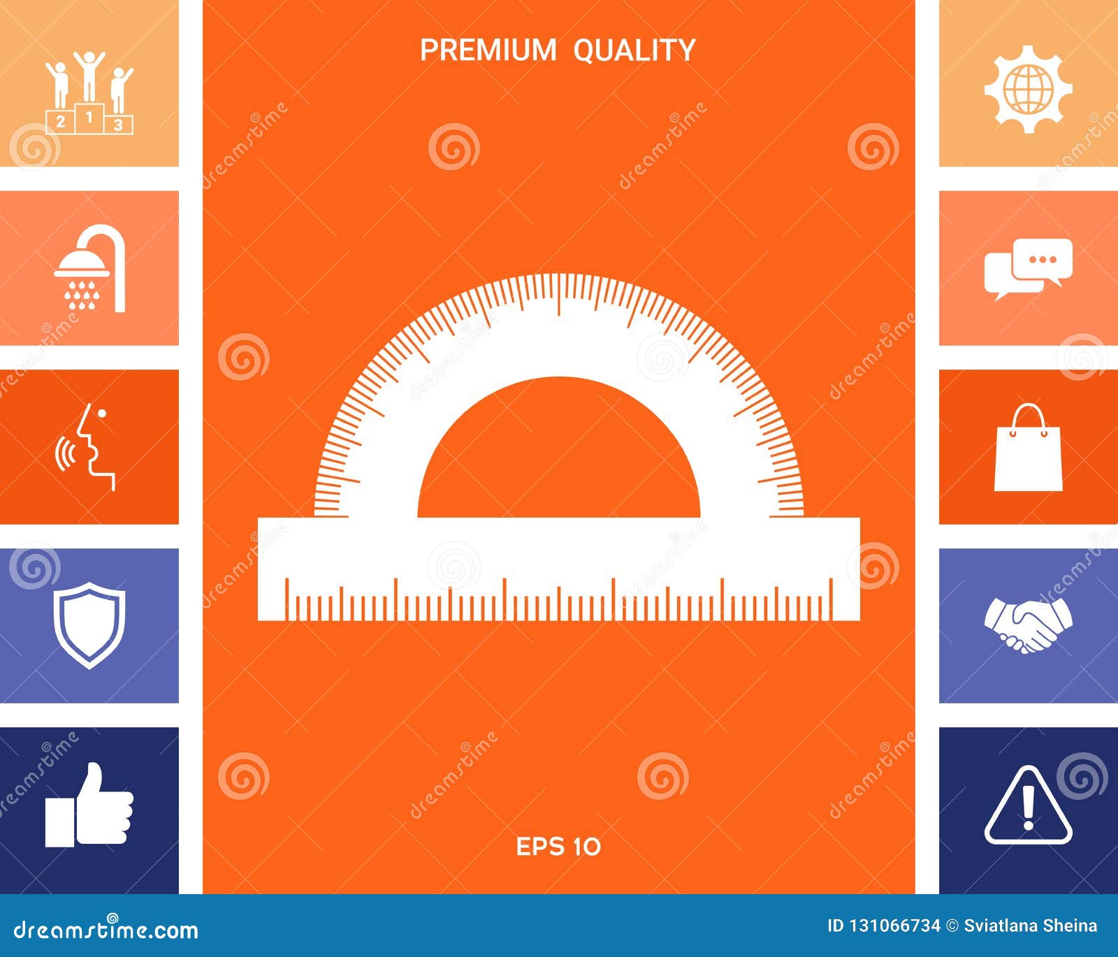 Protractor stock vector. Illustration of metric, drafting - 131066734