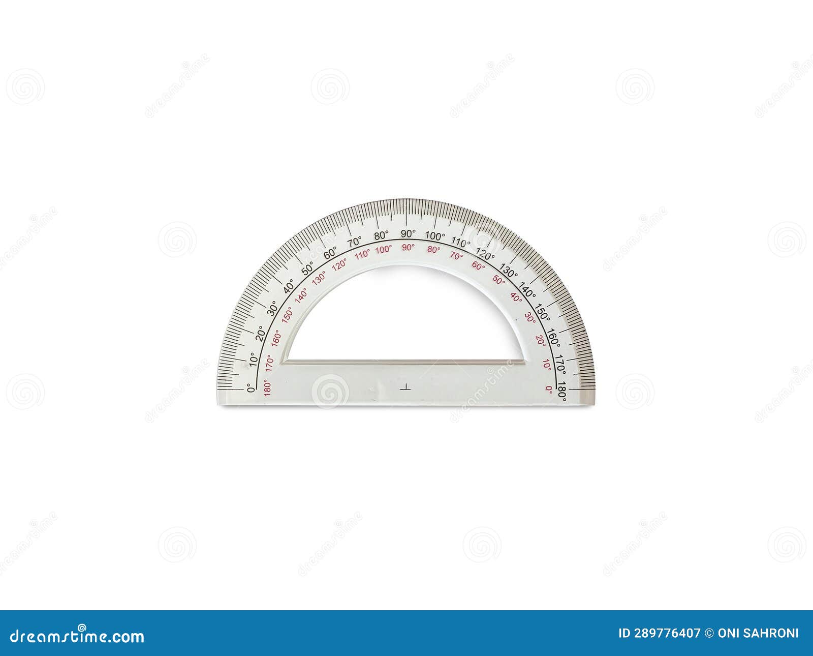 Plastic Protractor with White Background Stock Image - Image of circle ...