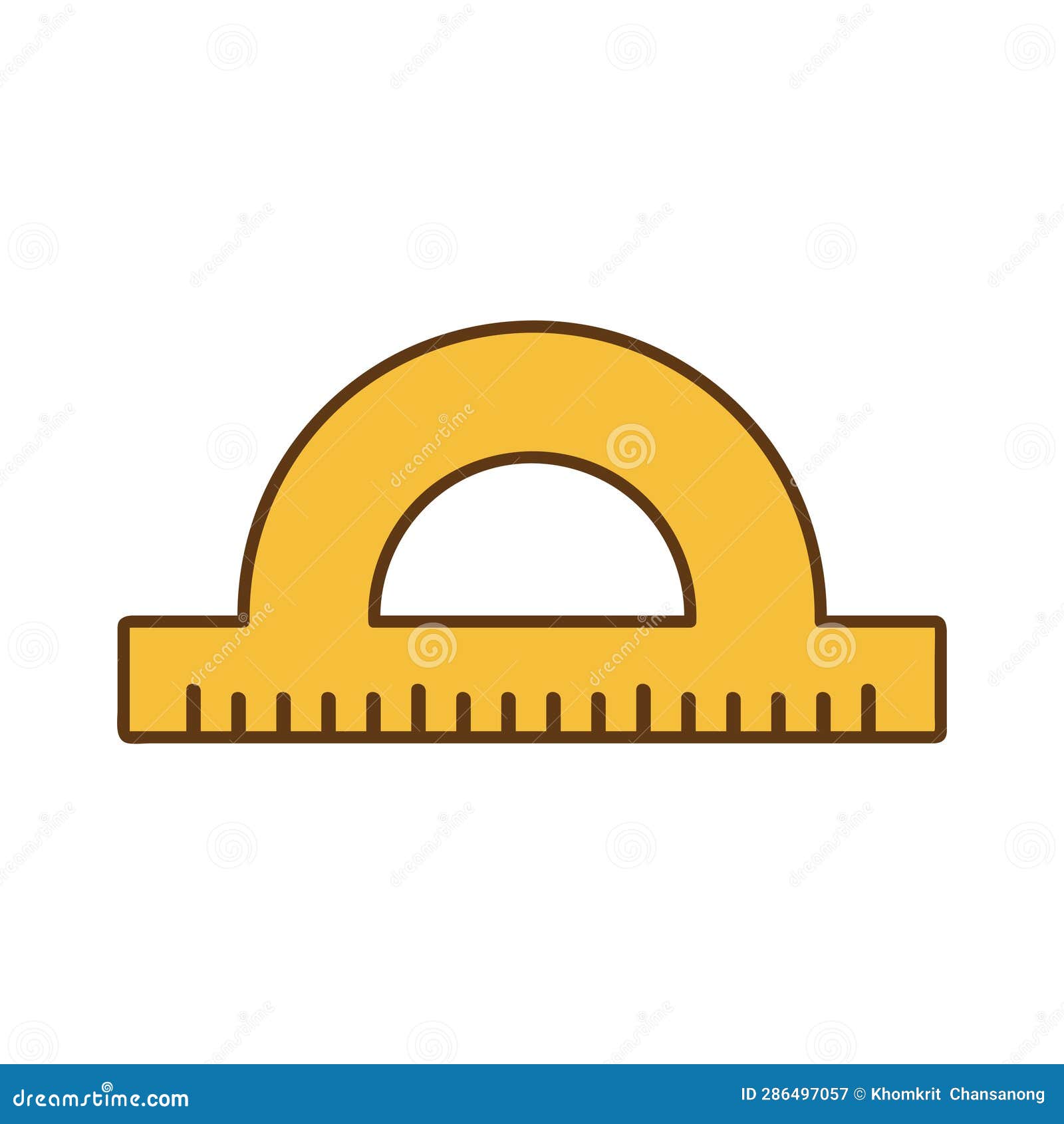 Protractor Ruler Icon Cartoon Isolated Vector Illustration Stock Vector ...