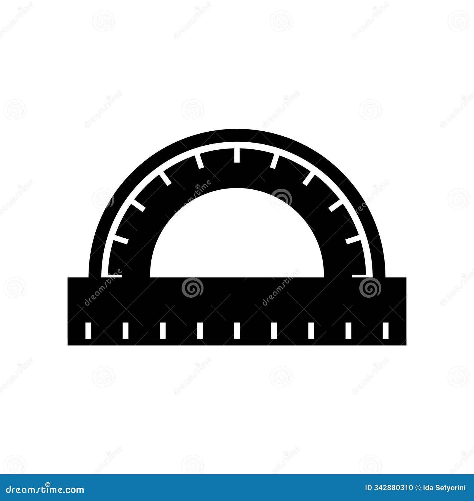 Protractor Ruler Icon, School Illustration - Education Icon ...