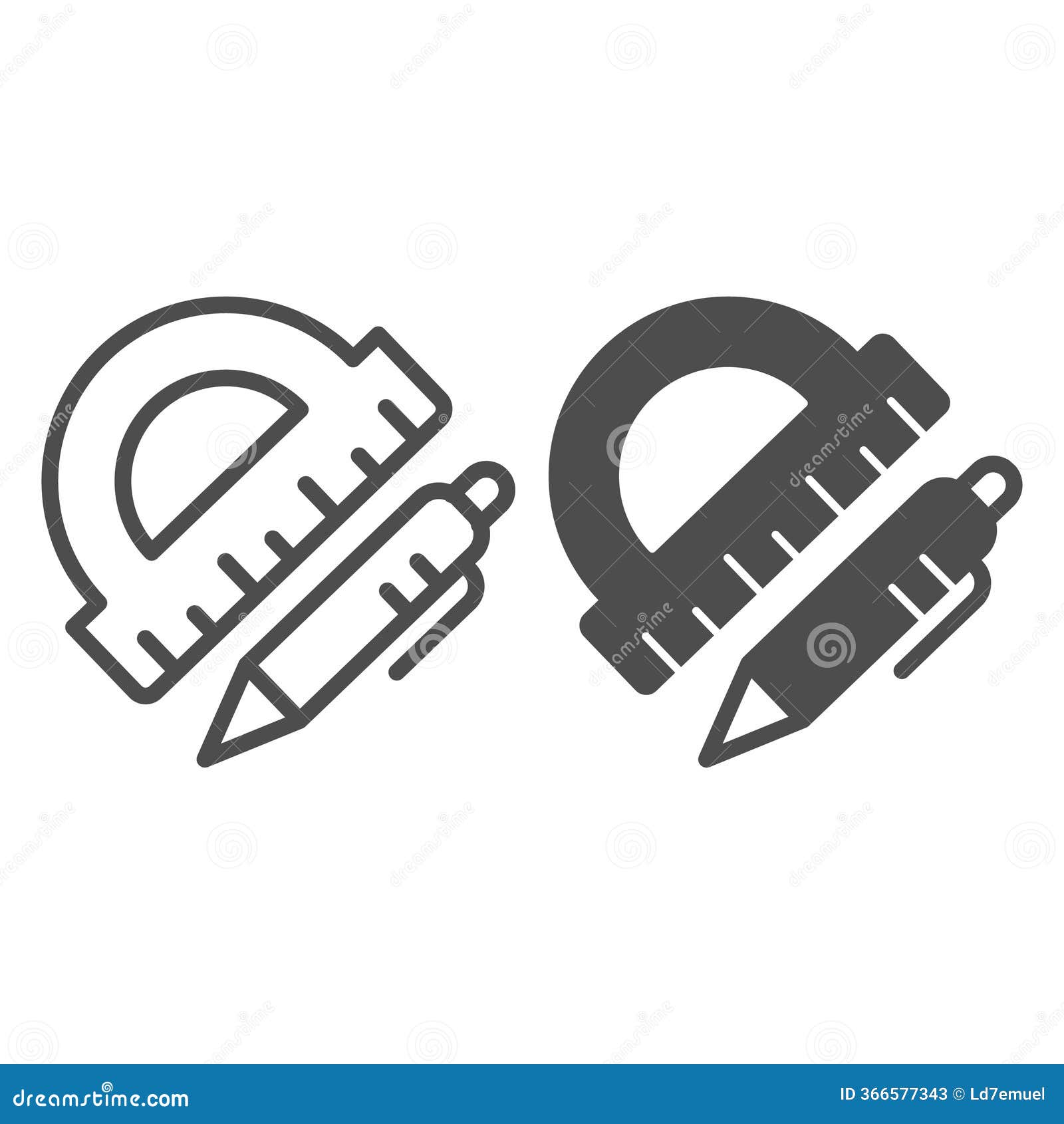 Protractor Ruler Isolated On The White Background. Vector Template Of ...