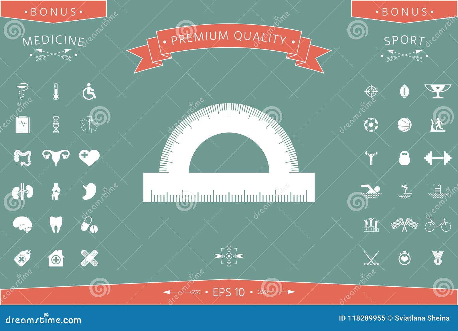 Protractor symbol icon stock vector. Illustration of geometry - 118289955