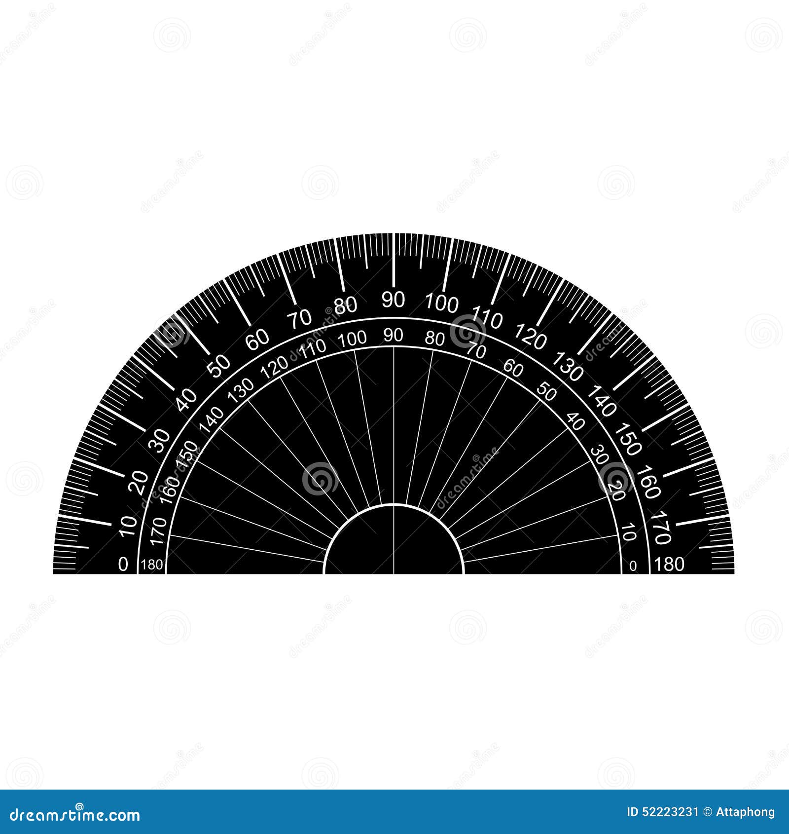 Protractor Silhouette Vector Stock Vector - Illustration of equipment ...