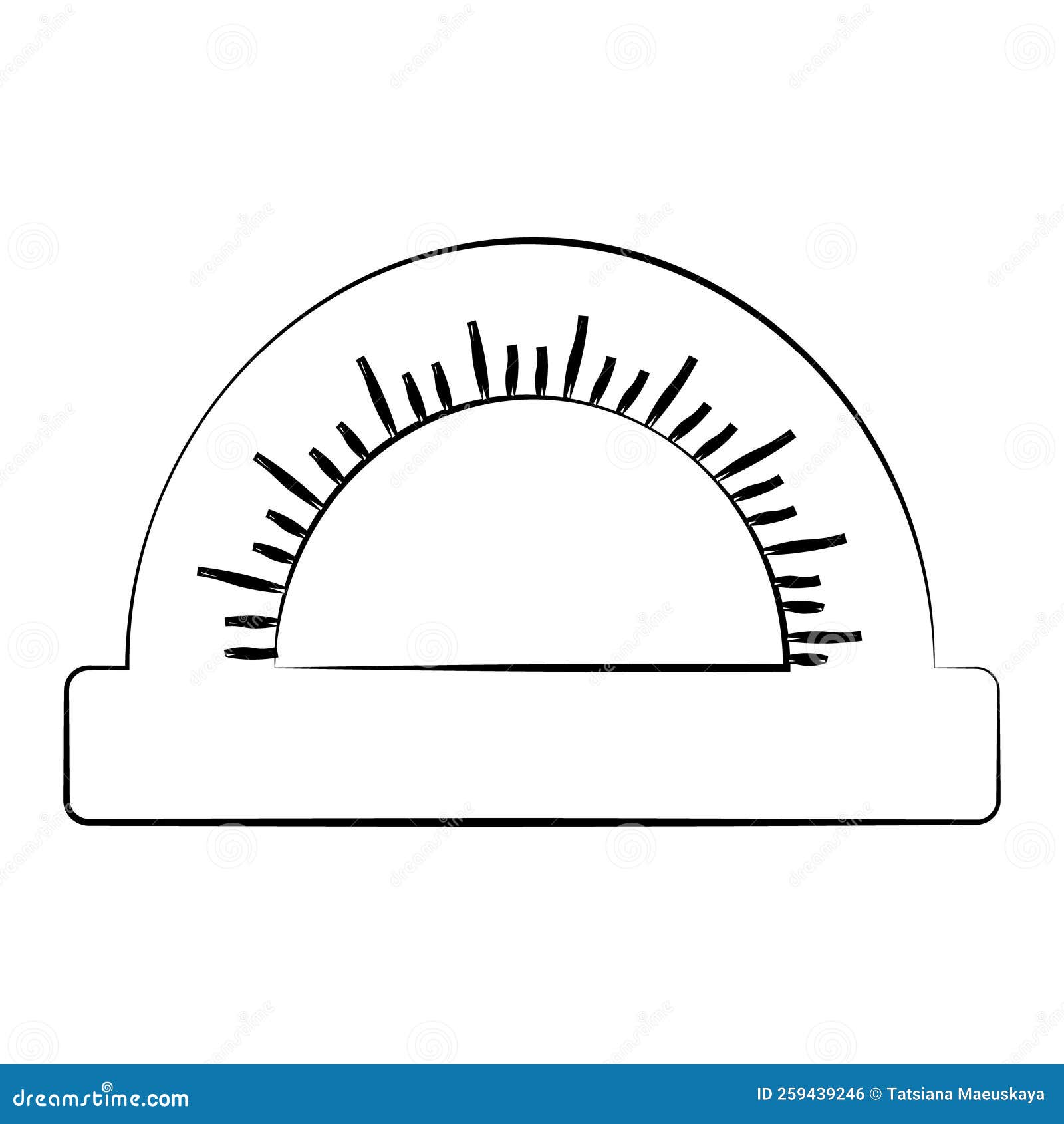 Protractor Thin Line Icon. Ruler For Measuring Degree Symbol, Outline ...