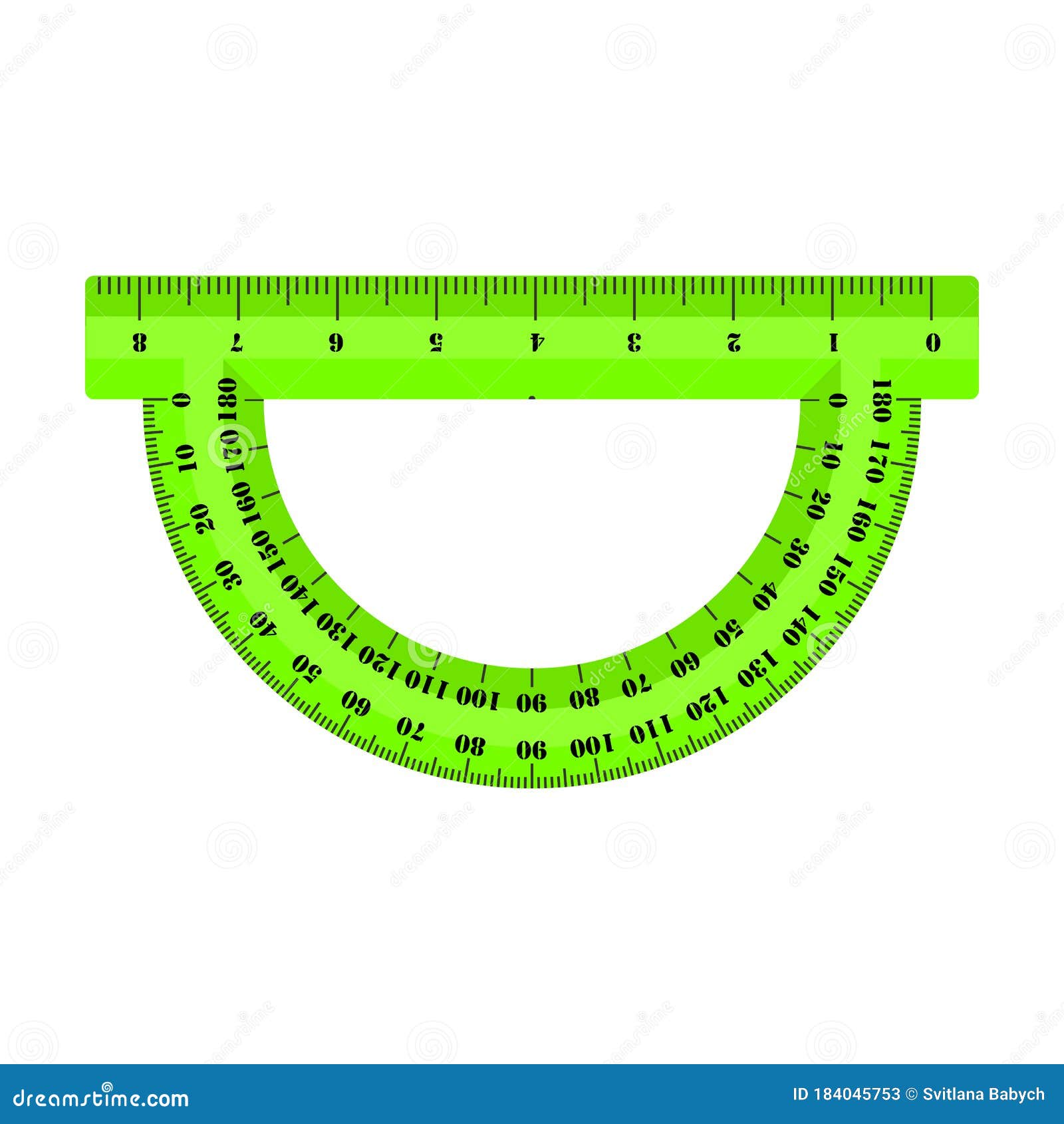 Protractor Vector Icon.Cartoon Vector Icon Isolated on White Background ...