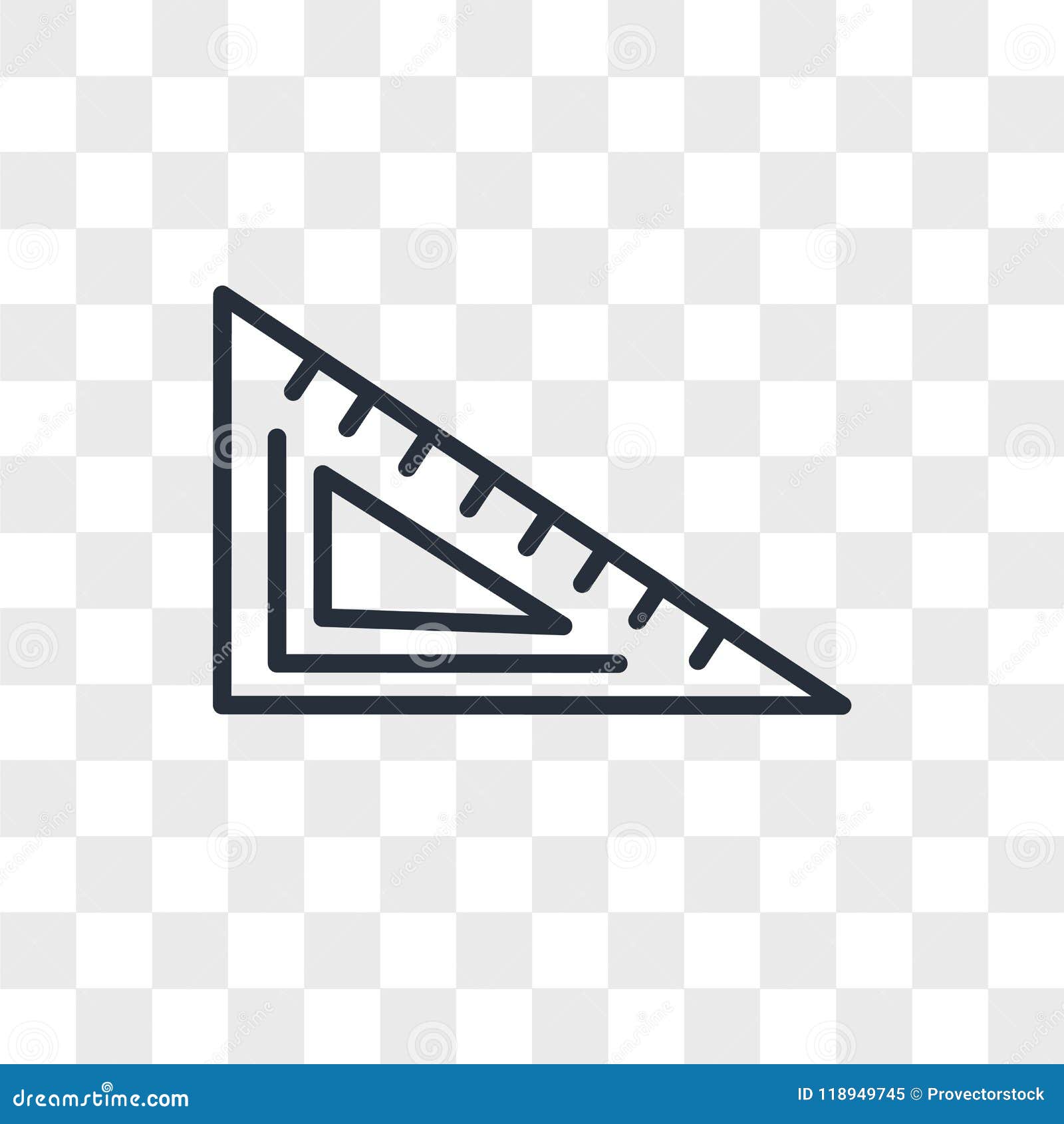 Protractor Vector Icon Isolated on Transparent Background, Protractor ...