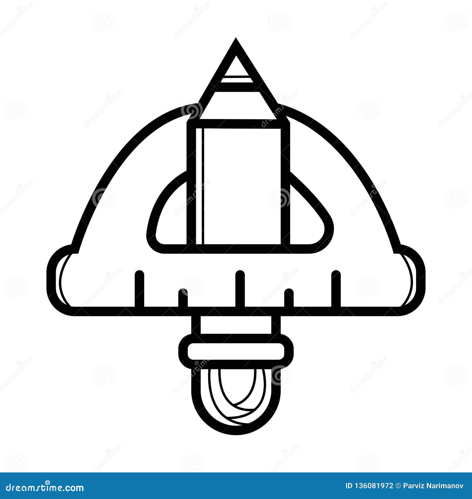 Protractor vector icon stock illustration. Illustration of hand - 136081972