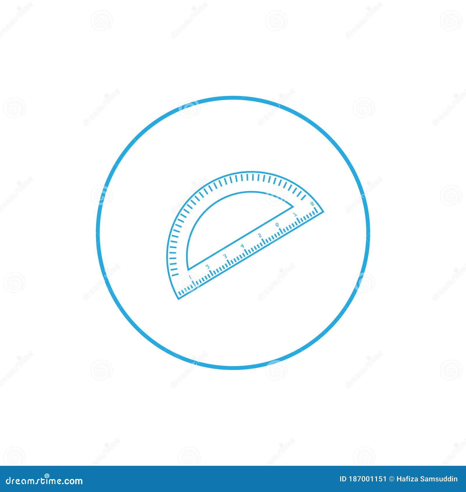 Protractor. Vector Illustration Decorative Design Stock Vector ...