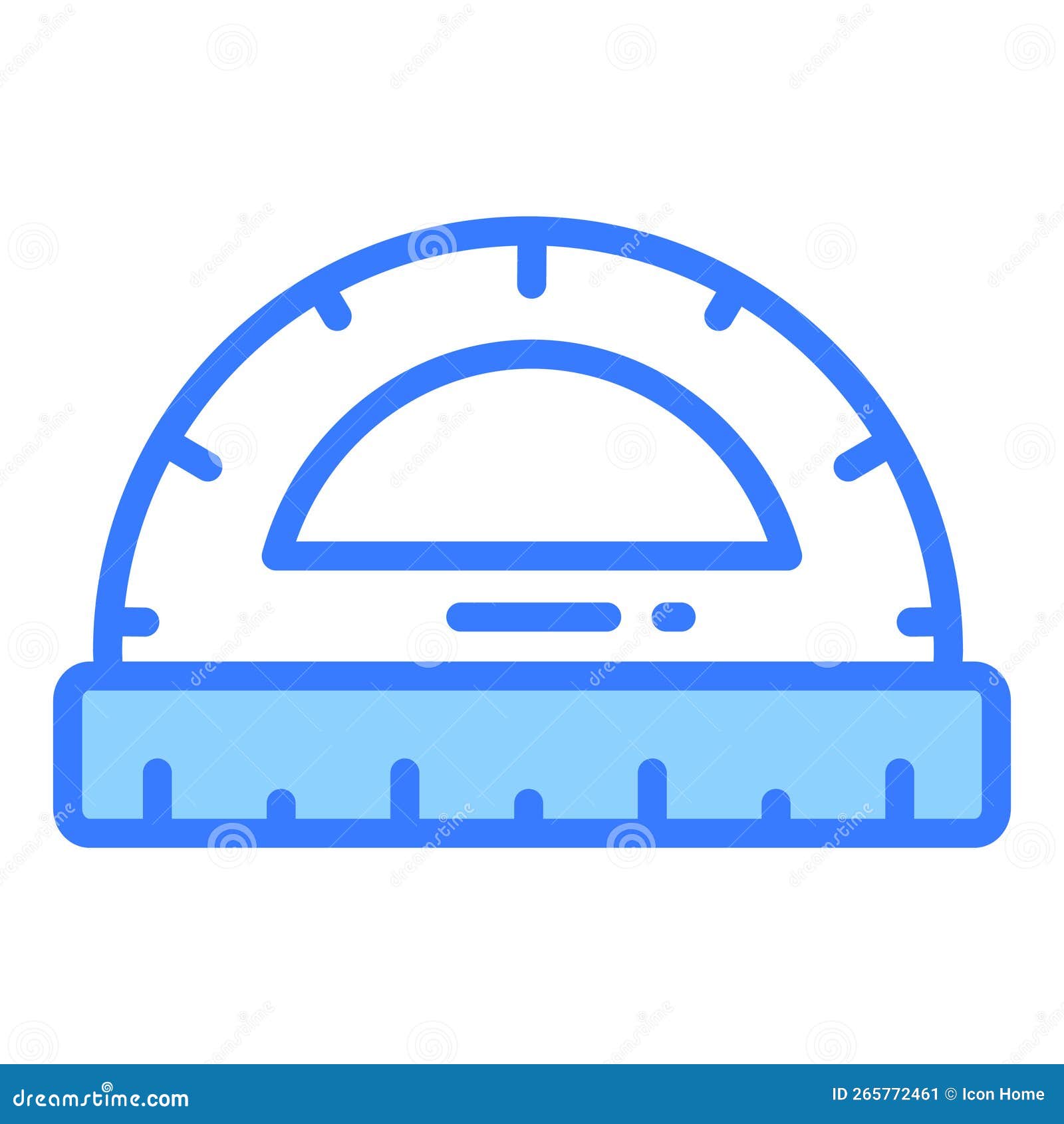 Protractor Vector Line Icon, School and Education Icon Stock Vector ...