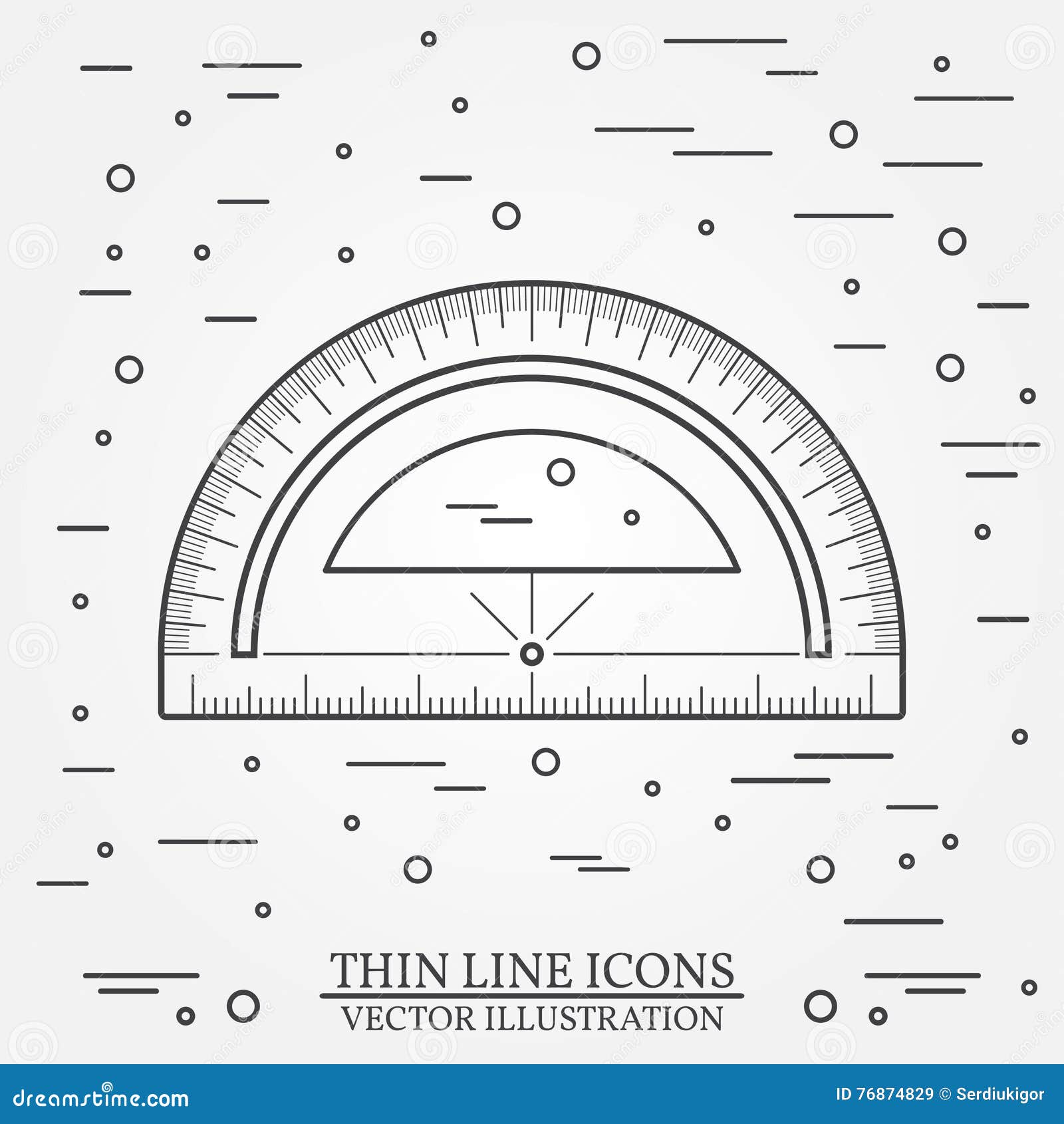 Protractor on White Background. Stock Vector - Illustration of plan ...