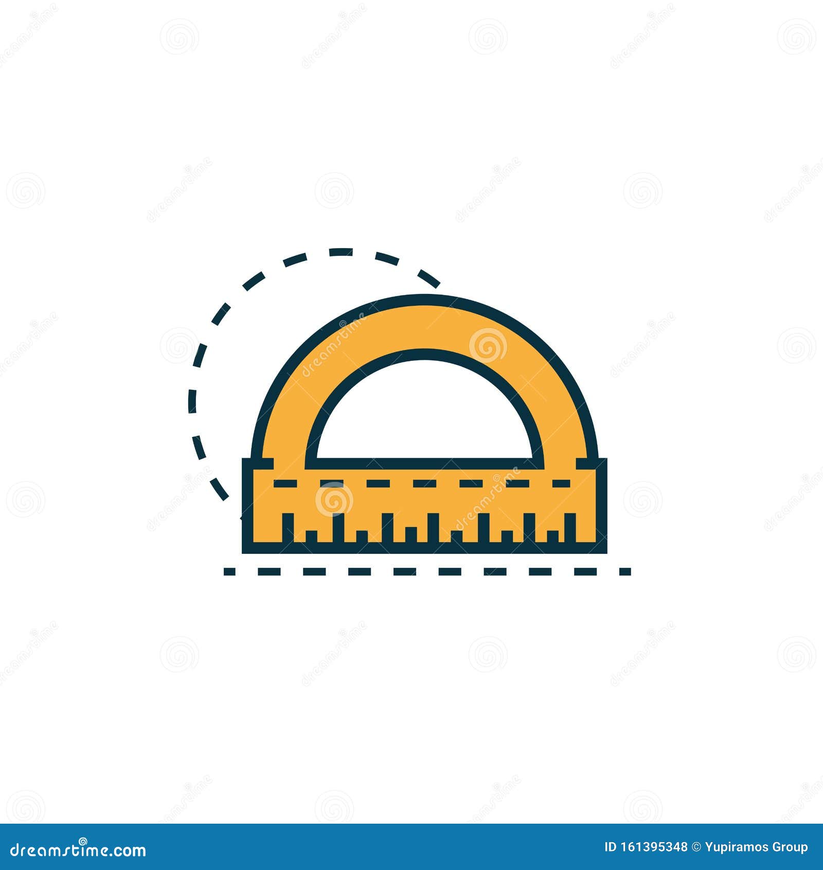 Protractor Work Tools Engineering Icon Stock Vector - Illustration of ...