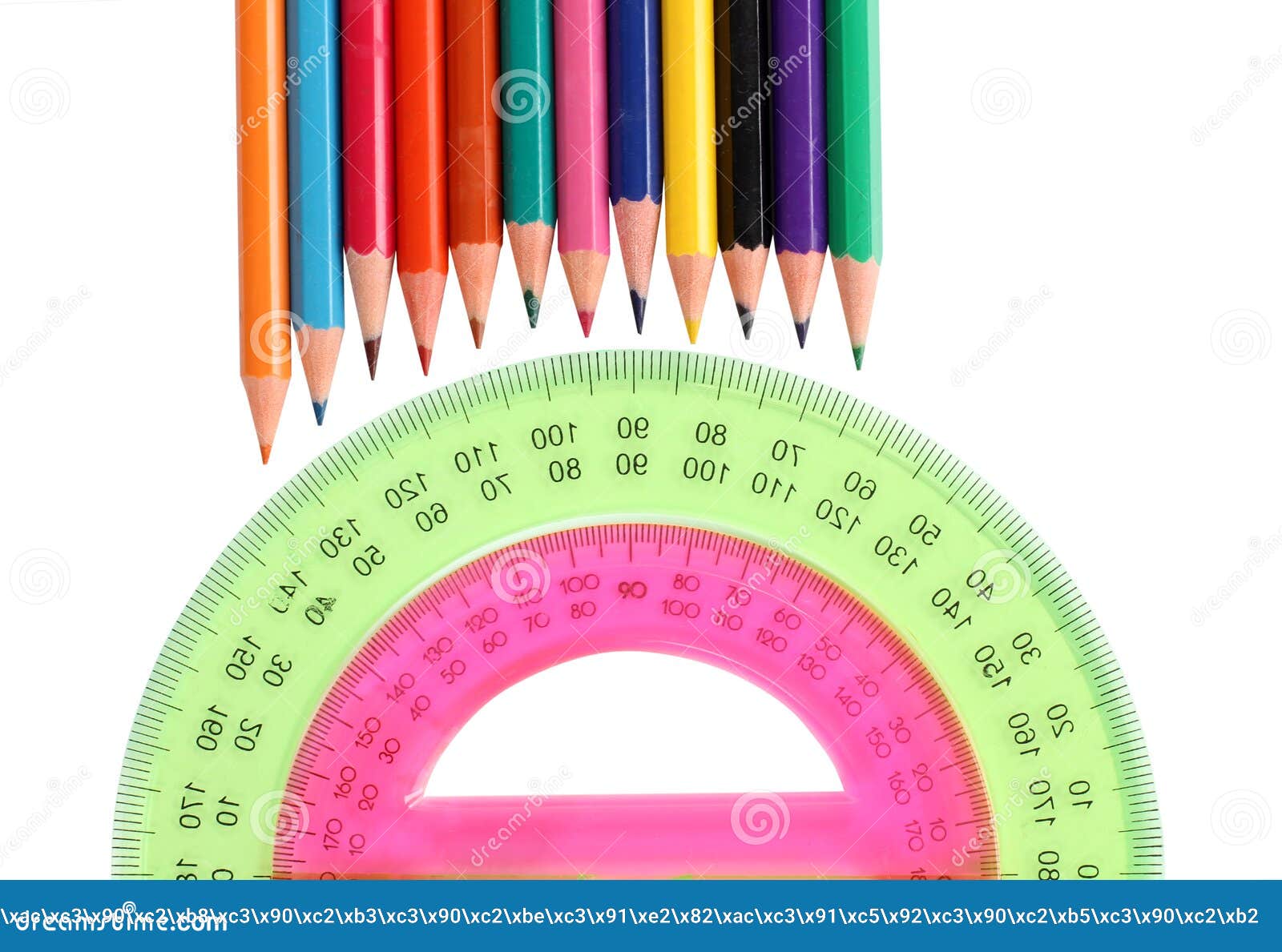 Protractors and pencil stock image. Image of instrument - 21402163