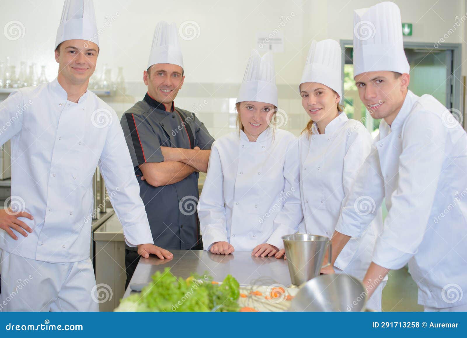 Protrait kitchen staff stock photo. Image of catering - 291713258