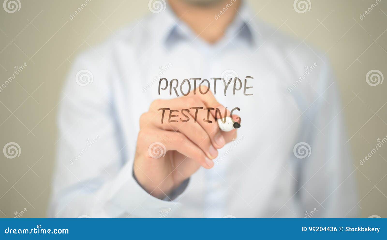 Protype Testing , Man Writing on Transparent Screen Stock Photo - Image ...