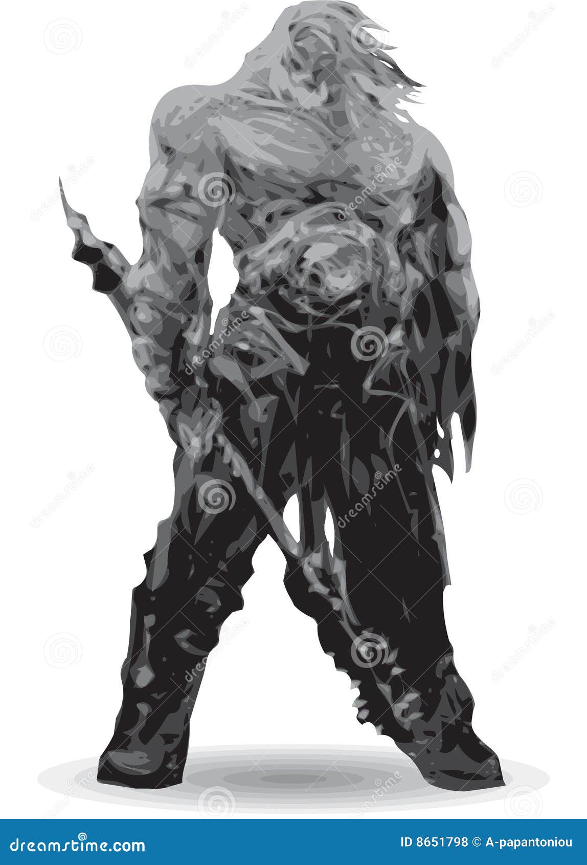 Proud Barbarian Warrior stock vector. Illustration of muscular - 8651798