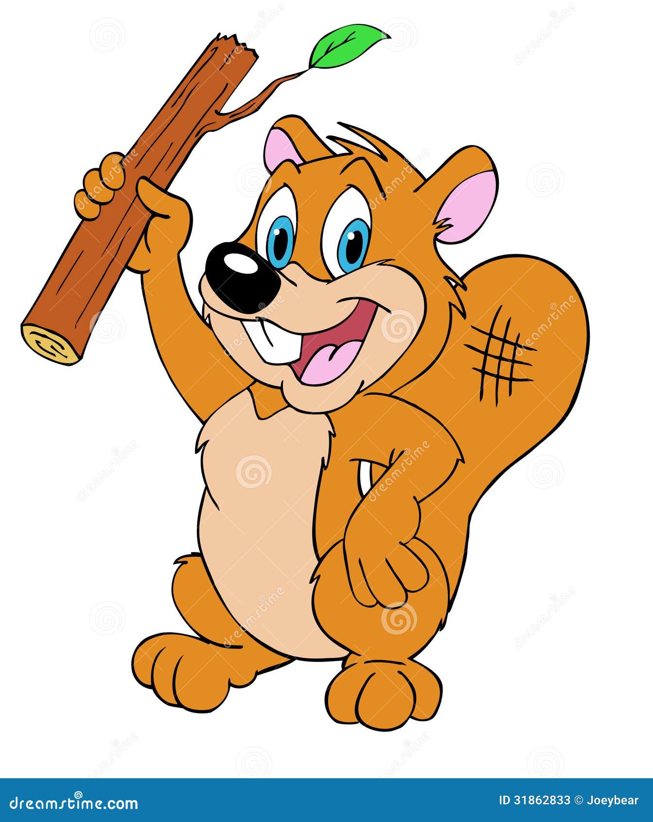 Proud Beaver stock illustration. Illustration of animals - 31862833