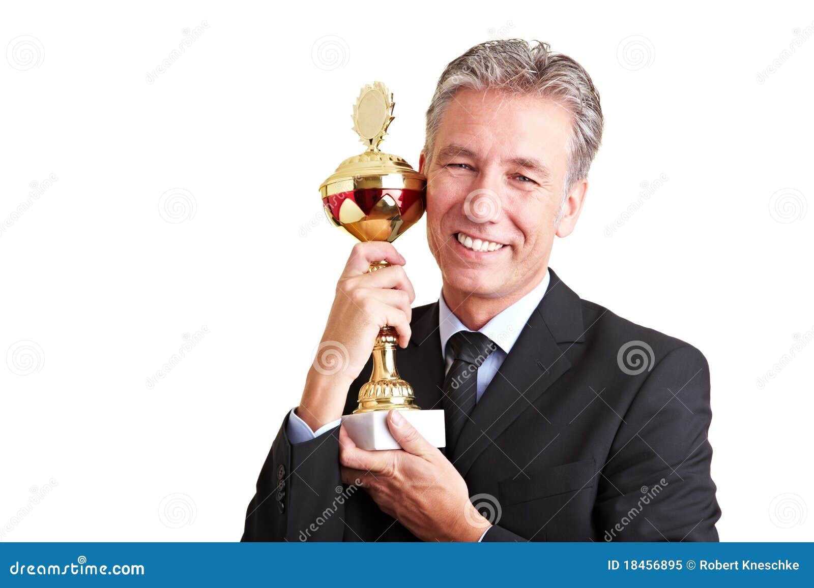 Proud Business Man with Trophy Stock Image - Image of retirement ... Proud Business Man with Trophy Stock Image - Image of retirement ...